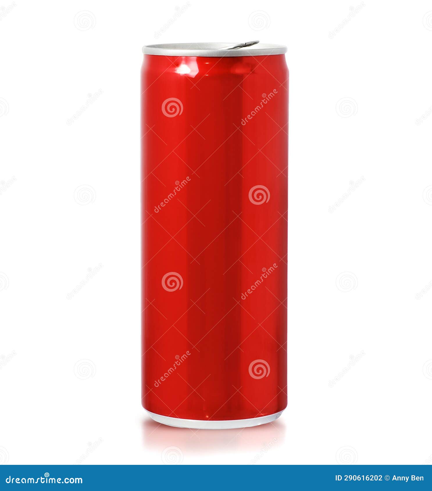 Aluminum Red Can Isolated on White Background Stock Photo - Image of ...