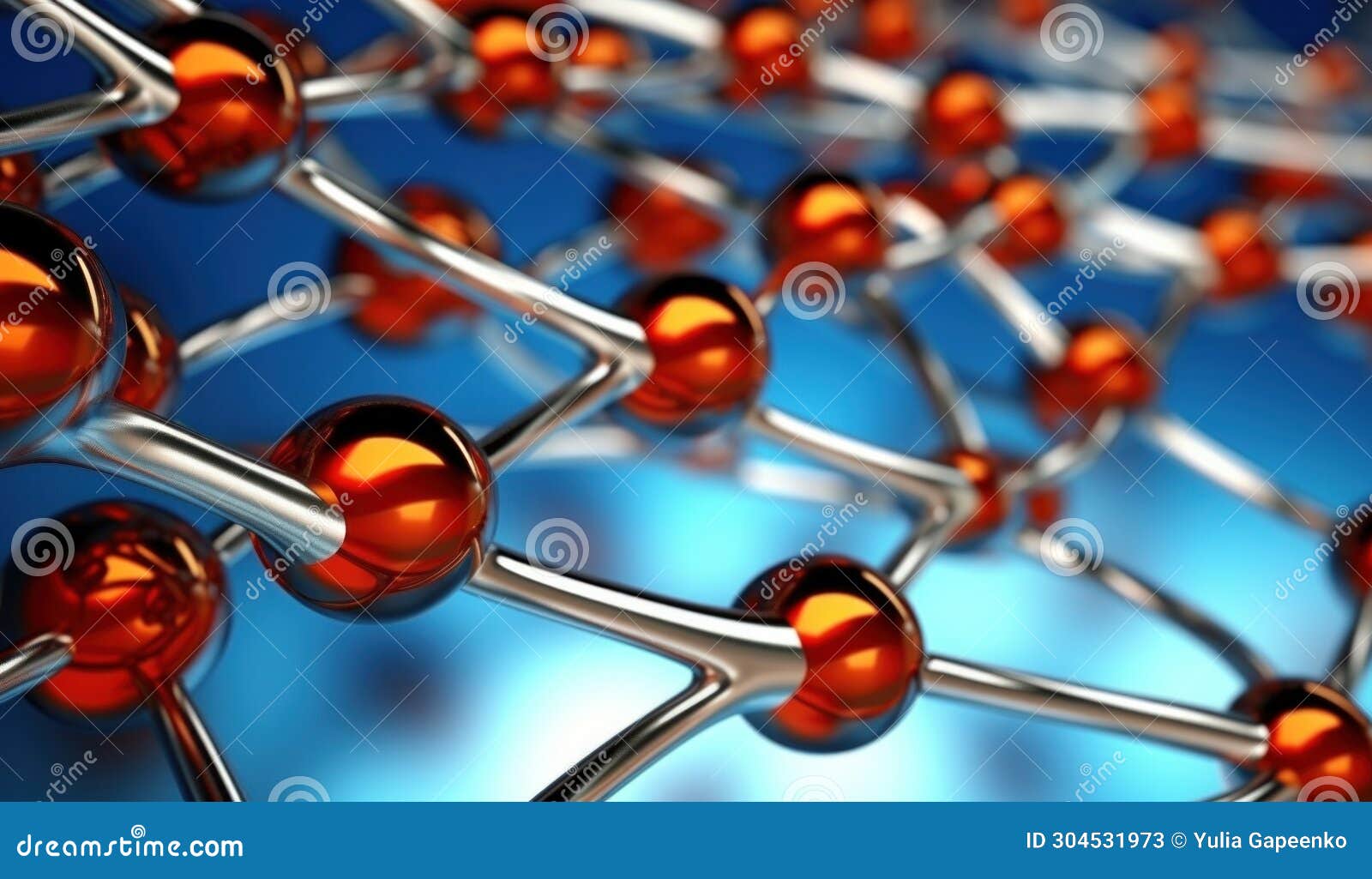 Aluminum and Red Molecule Isolated Nanotube Stock Illustration ...