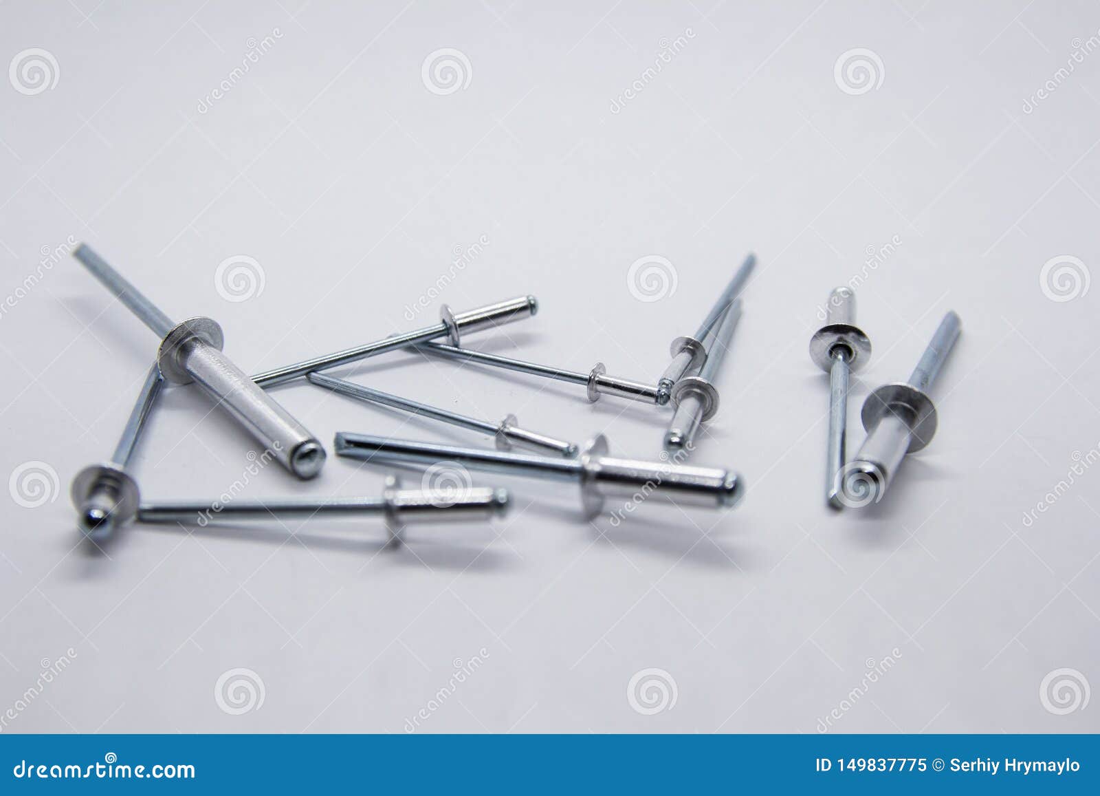 Aluminum rivets stock image. Image of metal, consturction - 149837775