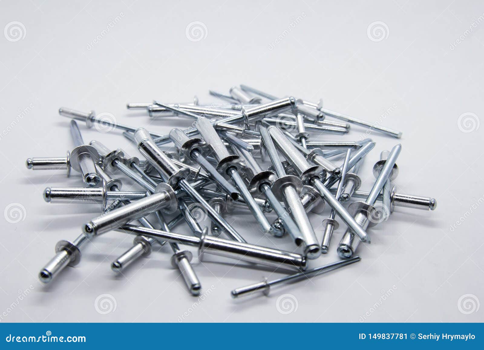 Aluminum rivets stock image. Image of tool, industrial - 149837781