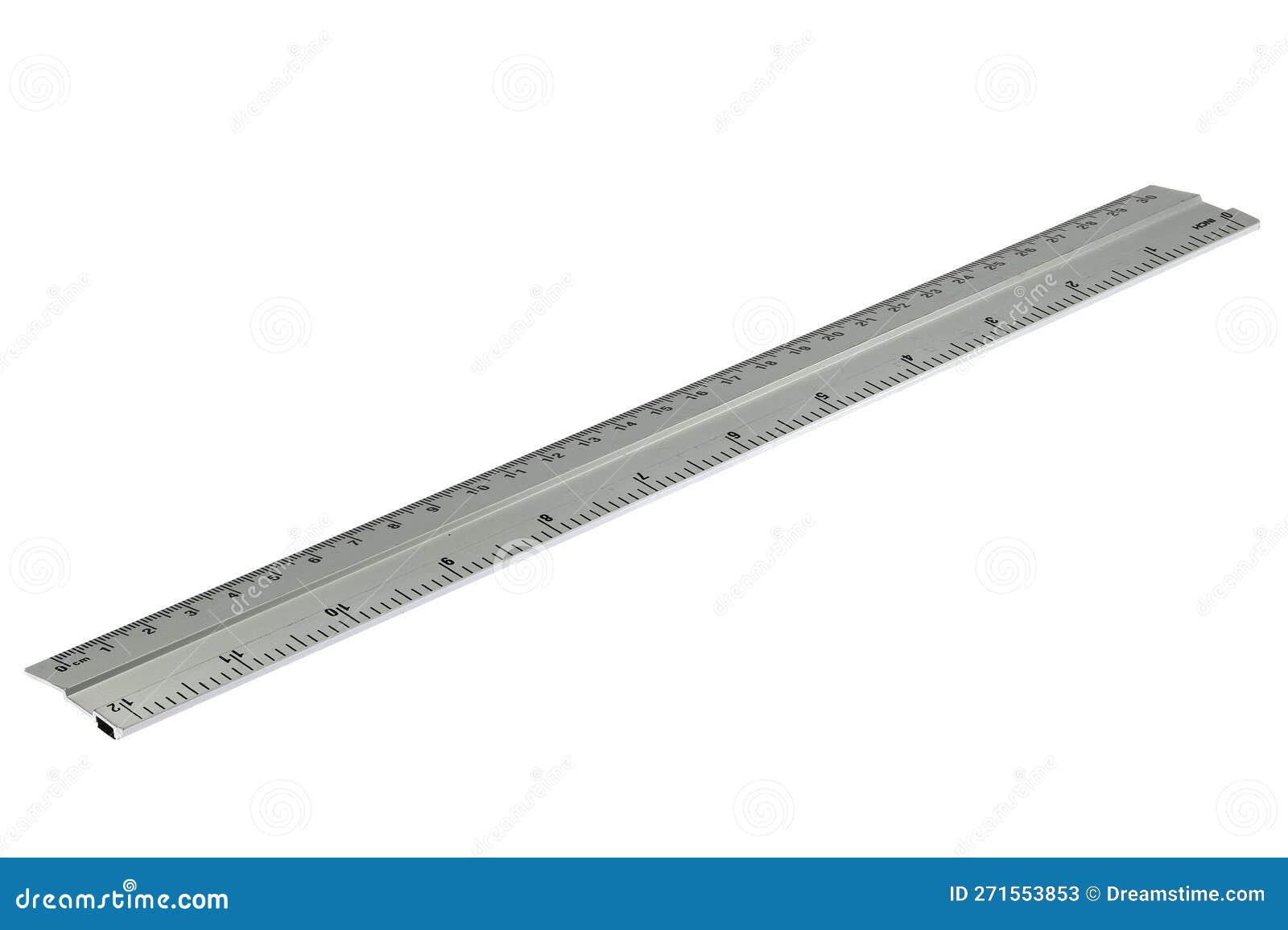 Aluminum ruler stock image. Image of background, draw - 271553853