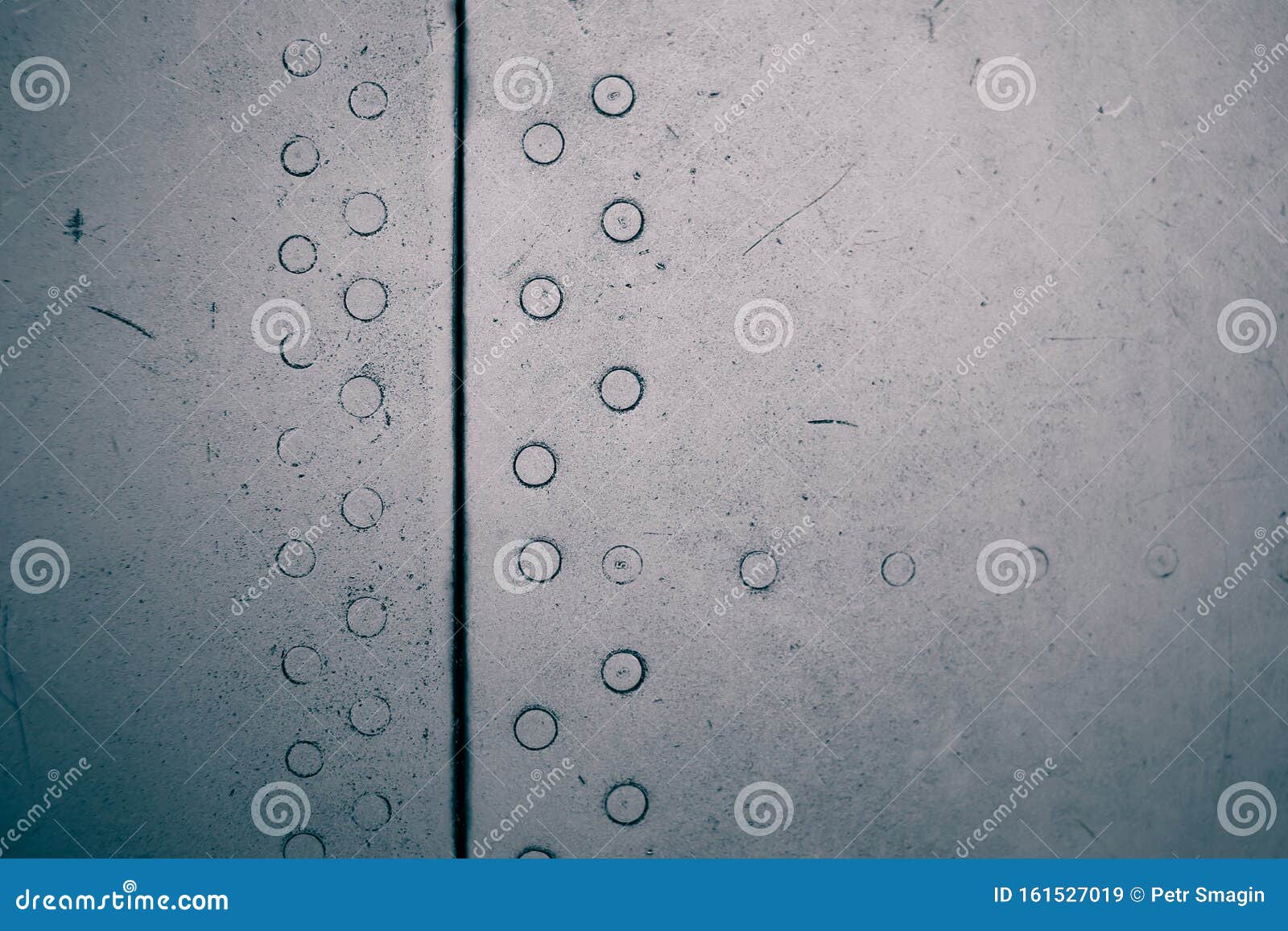 Aluminum sheet with rivets stock image. Image of surface - 161527019