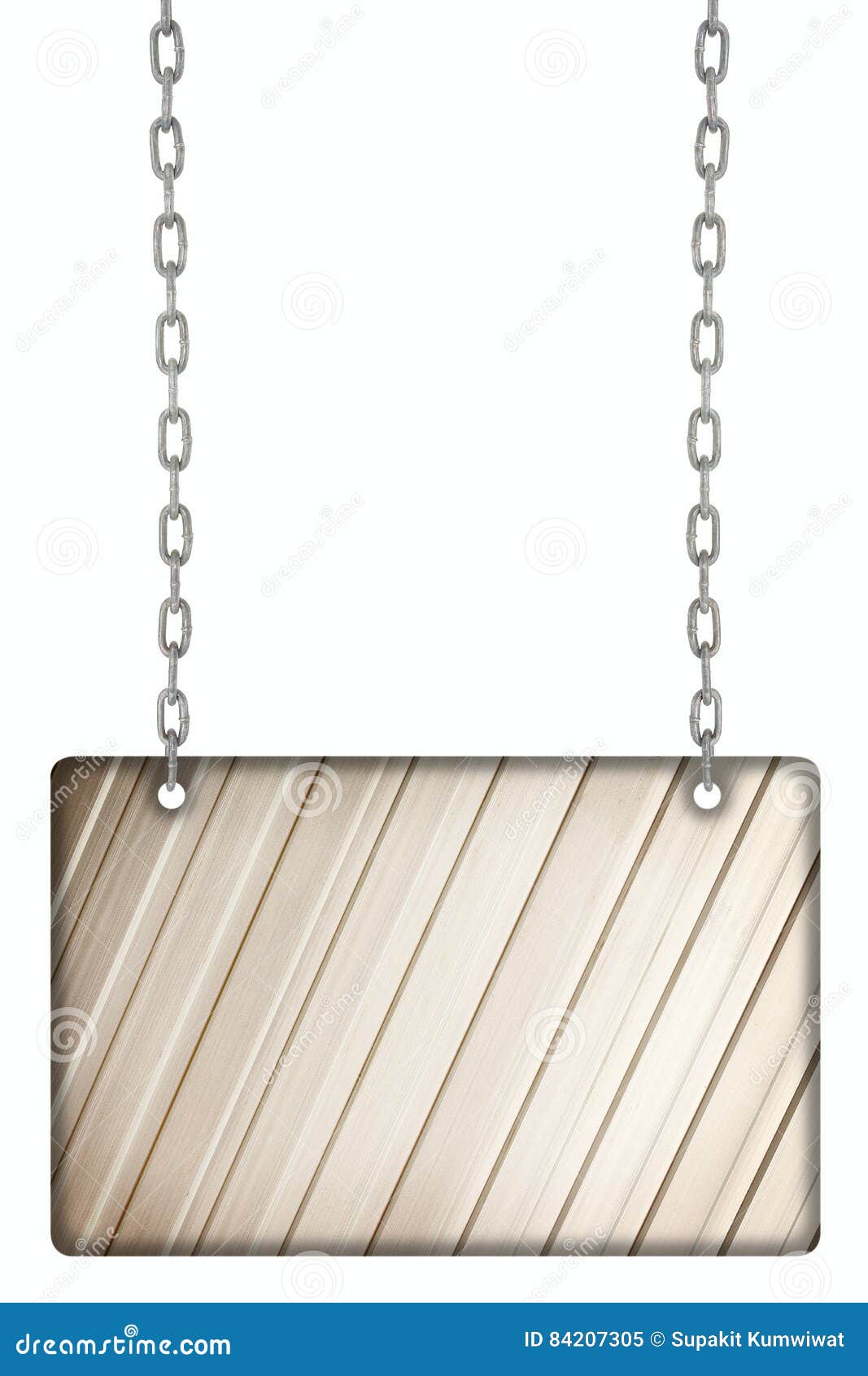 Aluminum Signboard Hanging on Chains Stock Image - Image of hanging ...