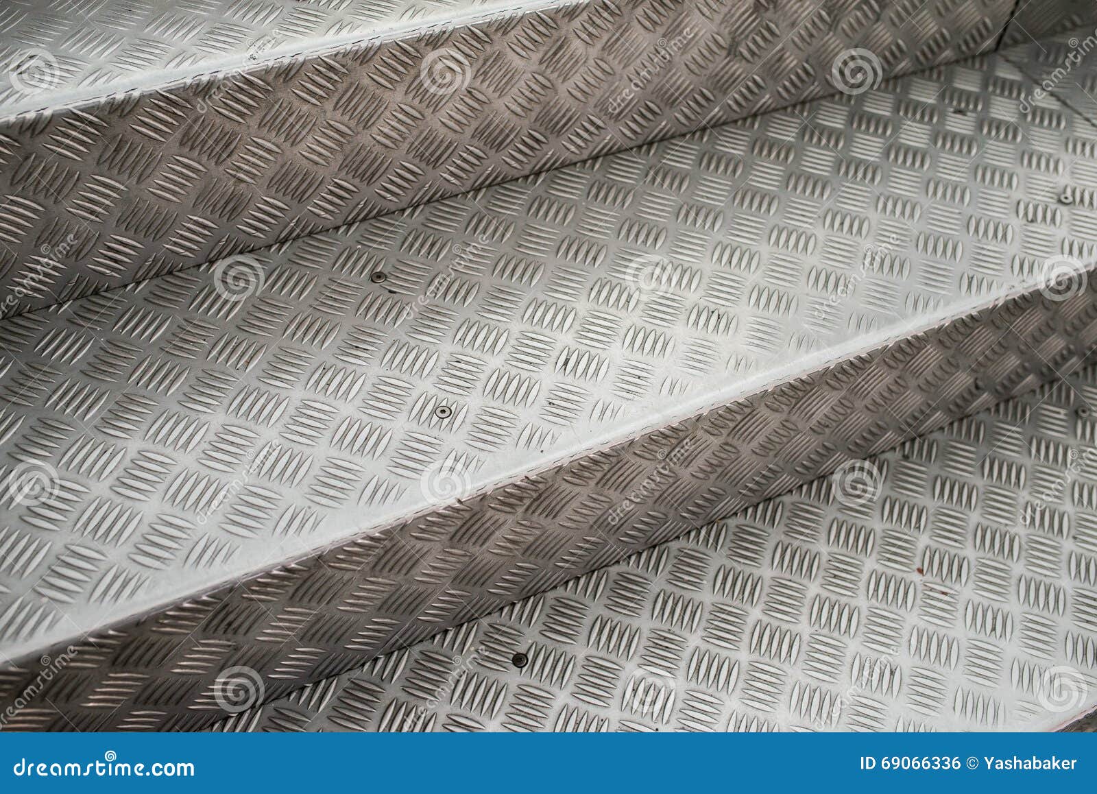 Aluminum Steps with Non-slip Pattern. Stock Photo - Image of groove ...