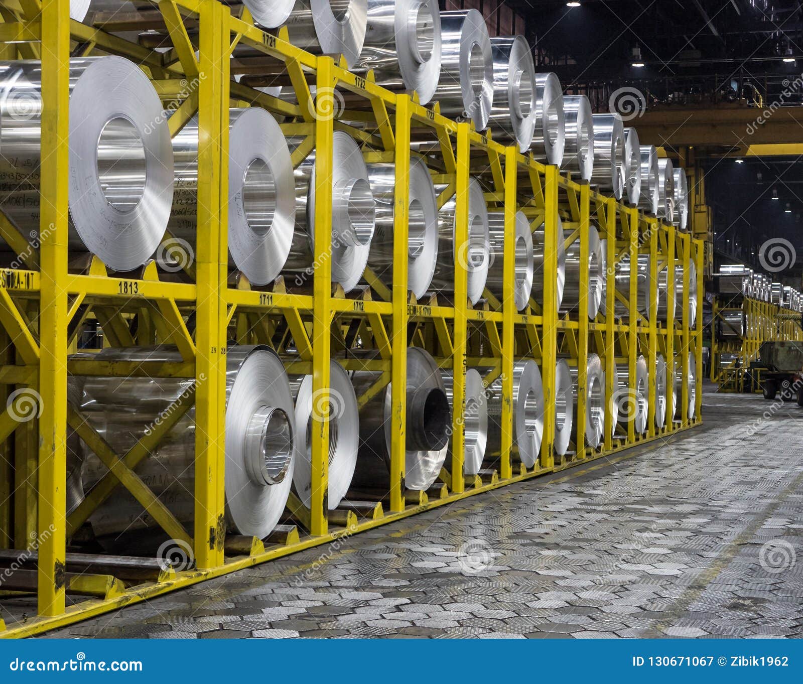 Aluminum Tape Roll on Racks Stock Image - Image of reel, industry ...