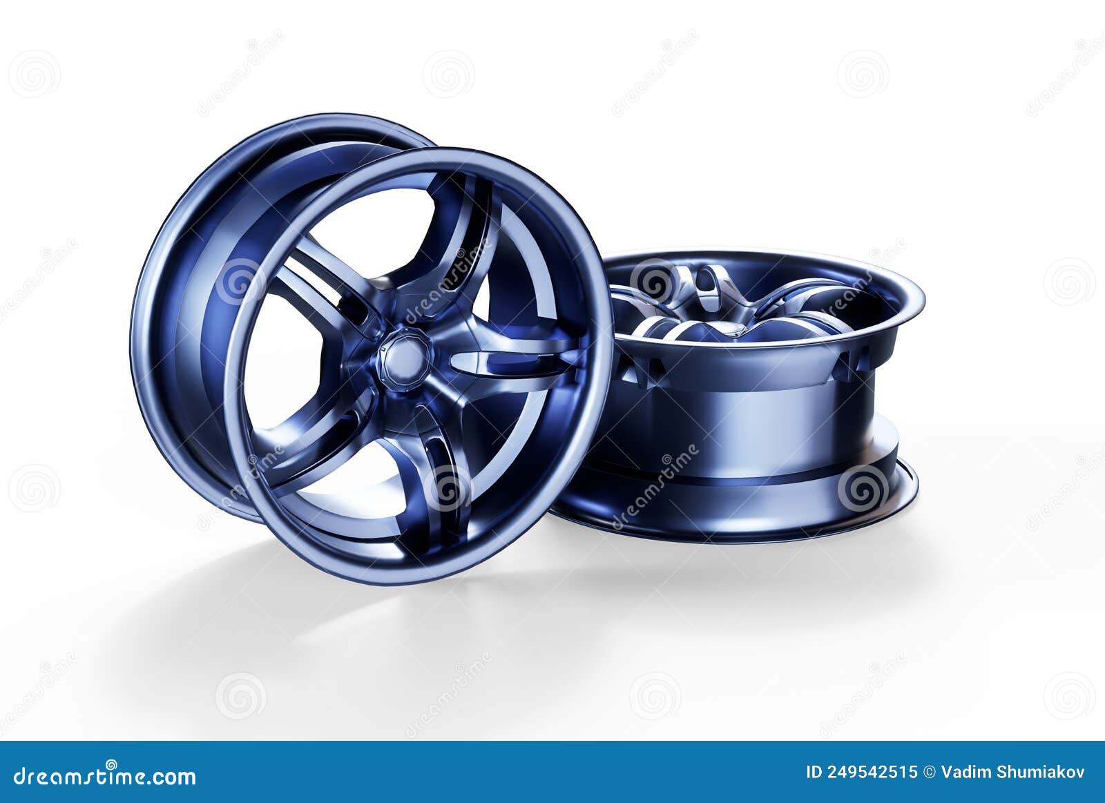Aluminum Wheel Image 3D Render High Quality Rendering. White Pic Stock ...