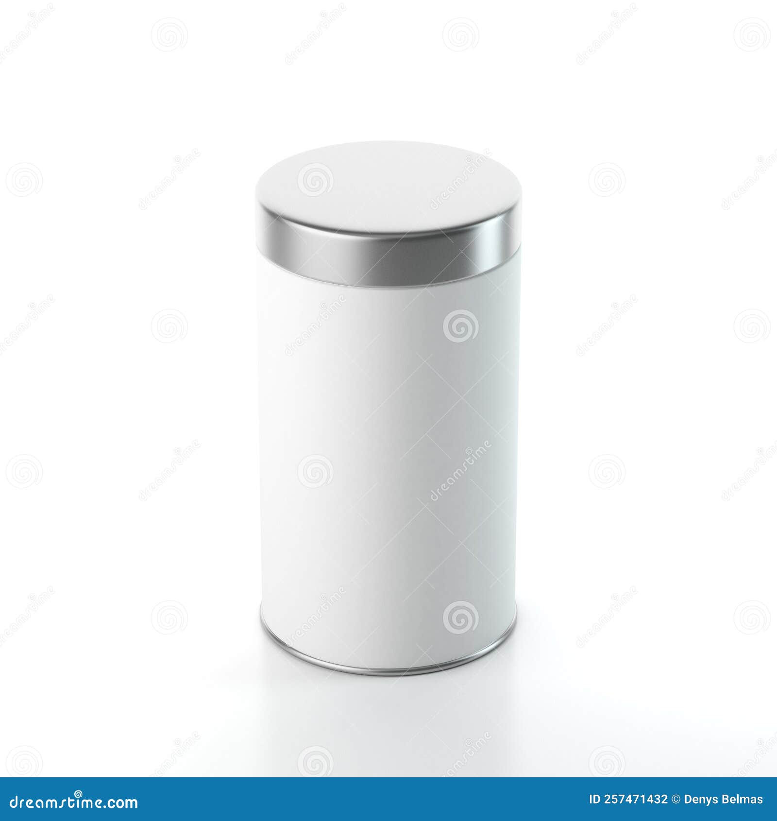 Aluminum White Tin Can BOX Packaging Mockup with Metal Lid Stock ...