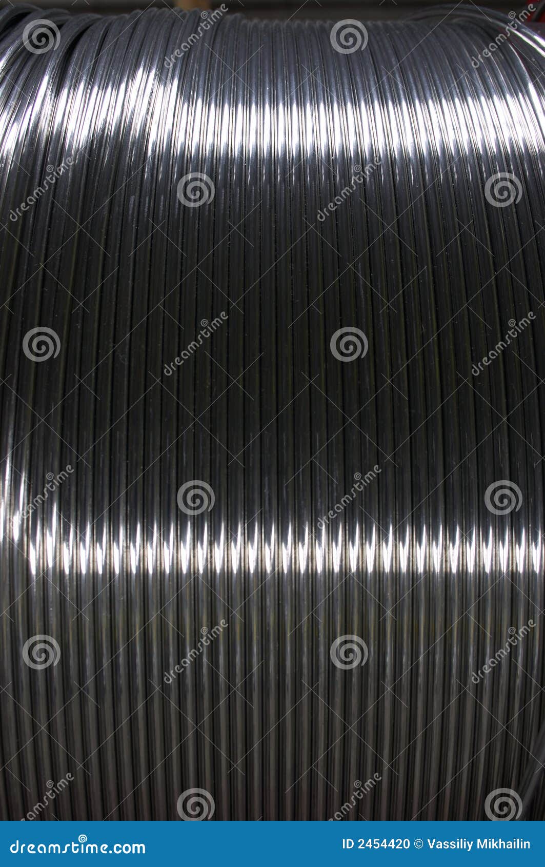 Aluminum Wire on Big Spool #4 Stock Photo - Image of communications ...