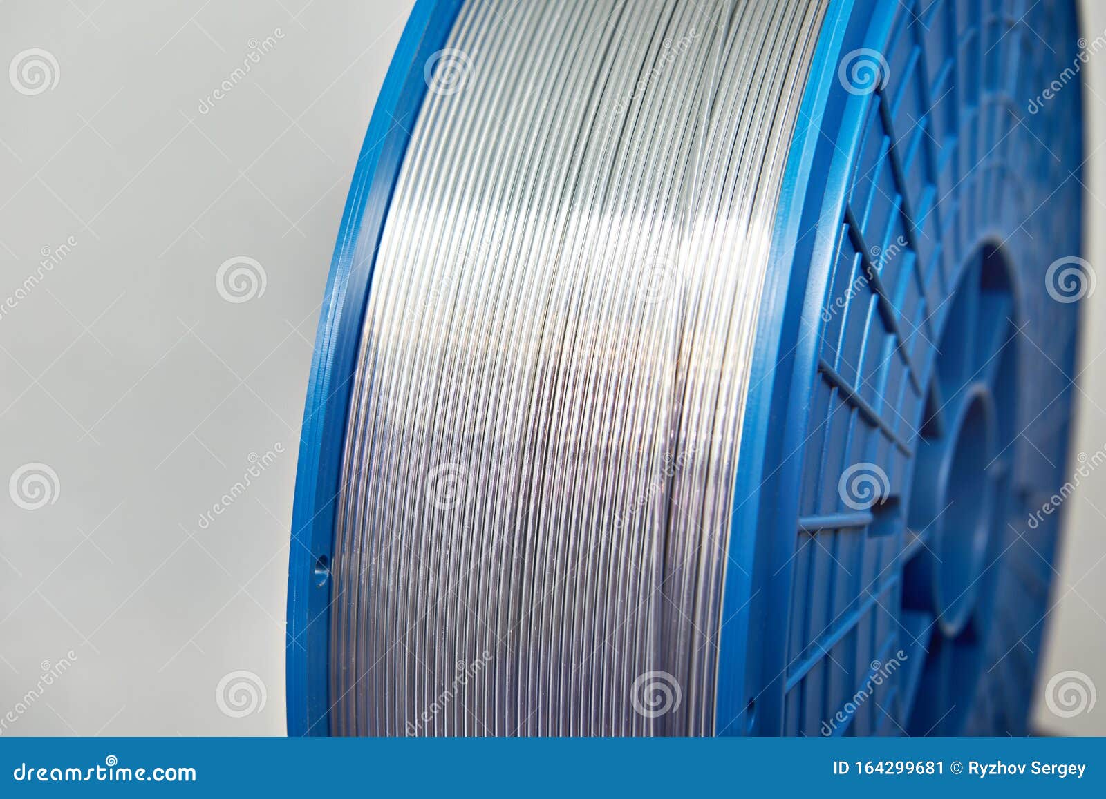 Aluminum wire in coil stock image. Image of metal, detail - 164299681