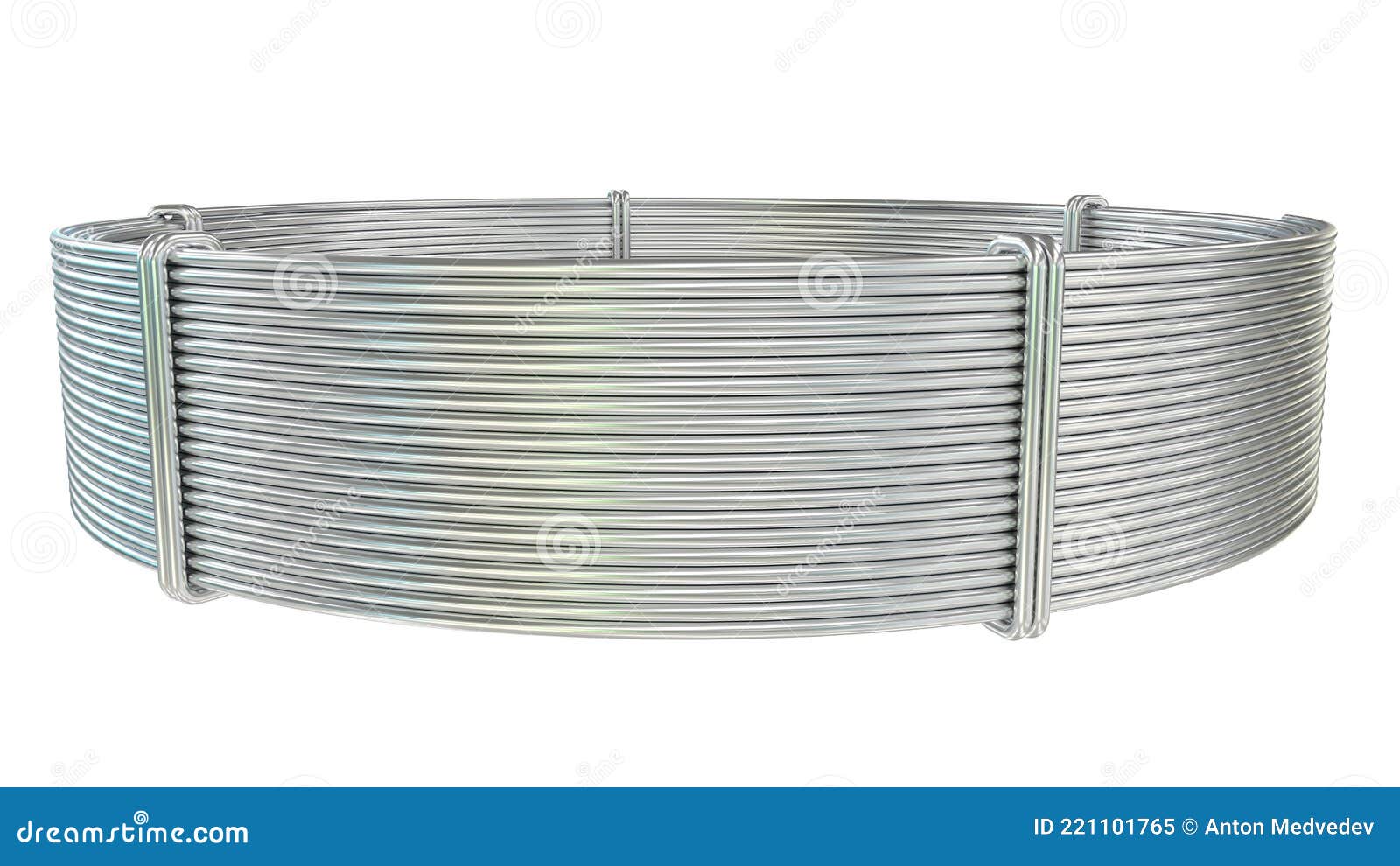 Aluminum Wire Skein - Isolated Creative Industrial 3D Rendering Stock ...