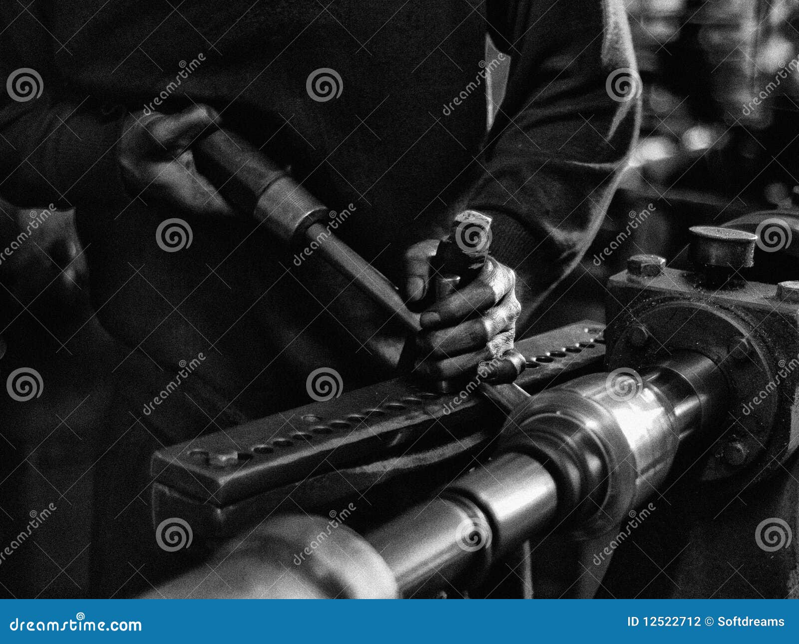 Aluminum worker stock photo. Image of turn, aluminum - 12522712
