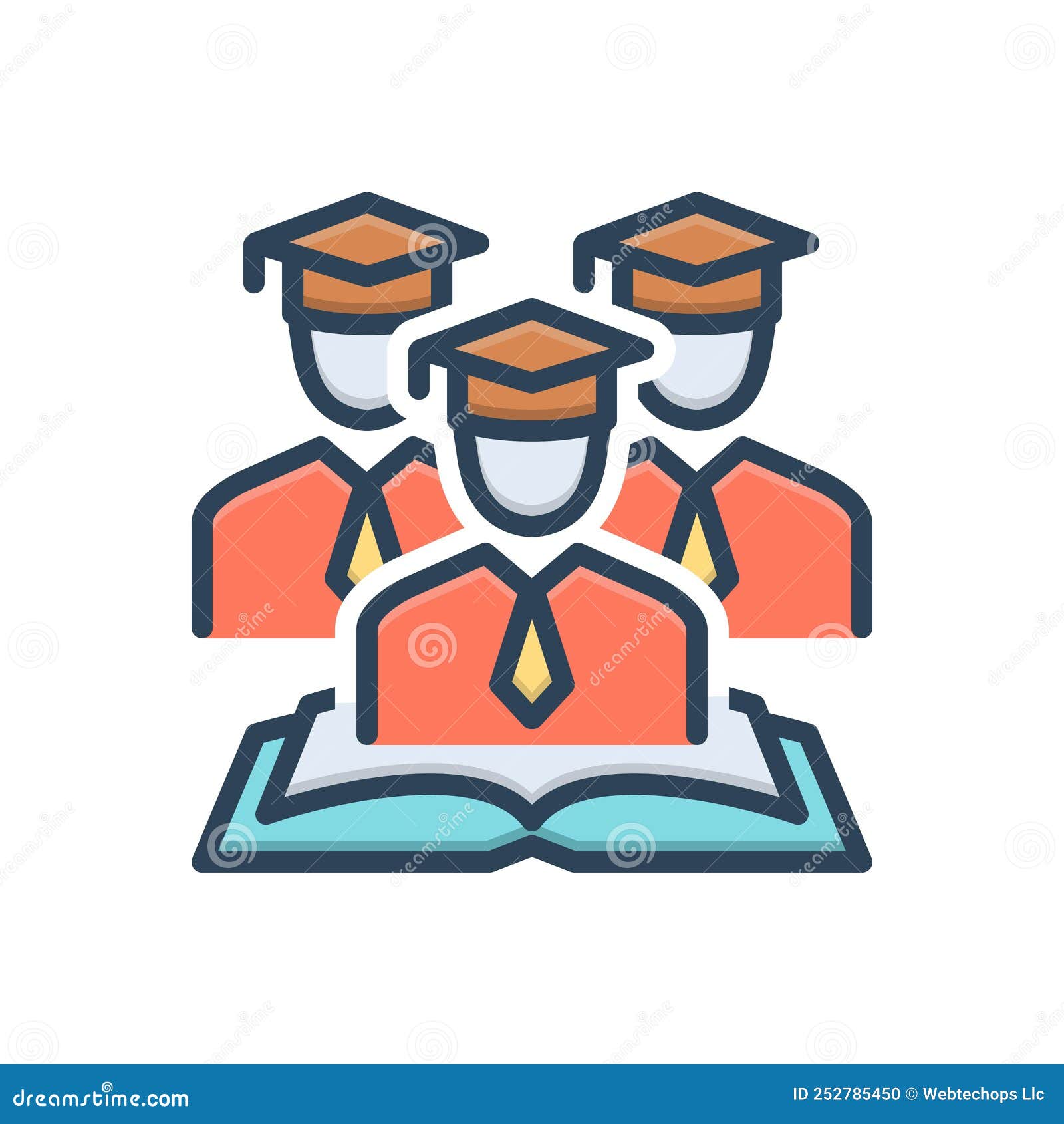 Color Illustration Icon for Alumni, Old Grad and Postgraduate Stock ...