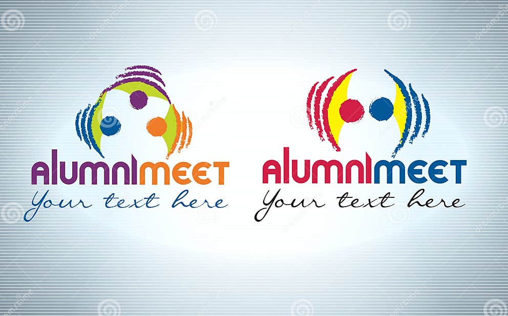 Alumni meet logo design stock vector. Illustration of graphic - 28269616