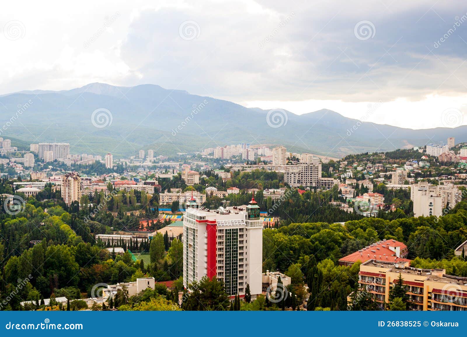 Alushta stock image. Image of buildings, trees, crimea - 26838525