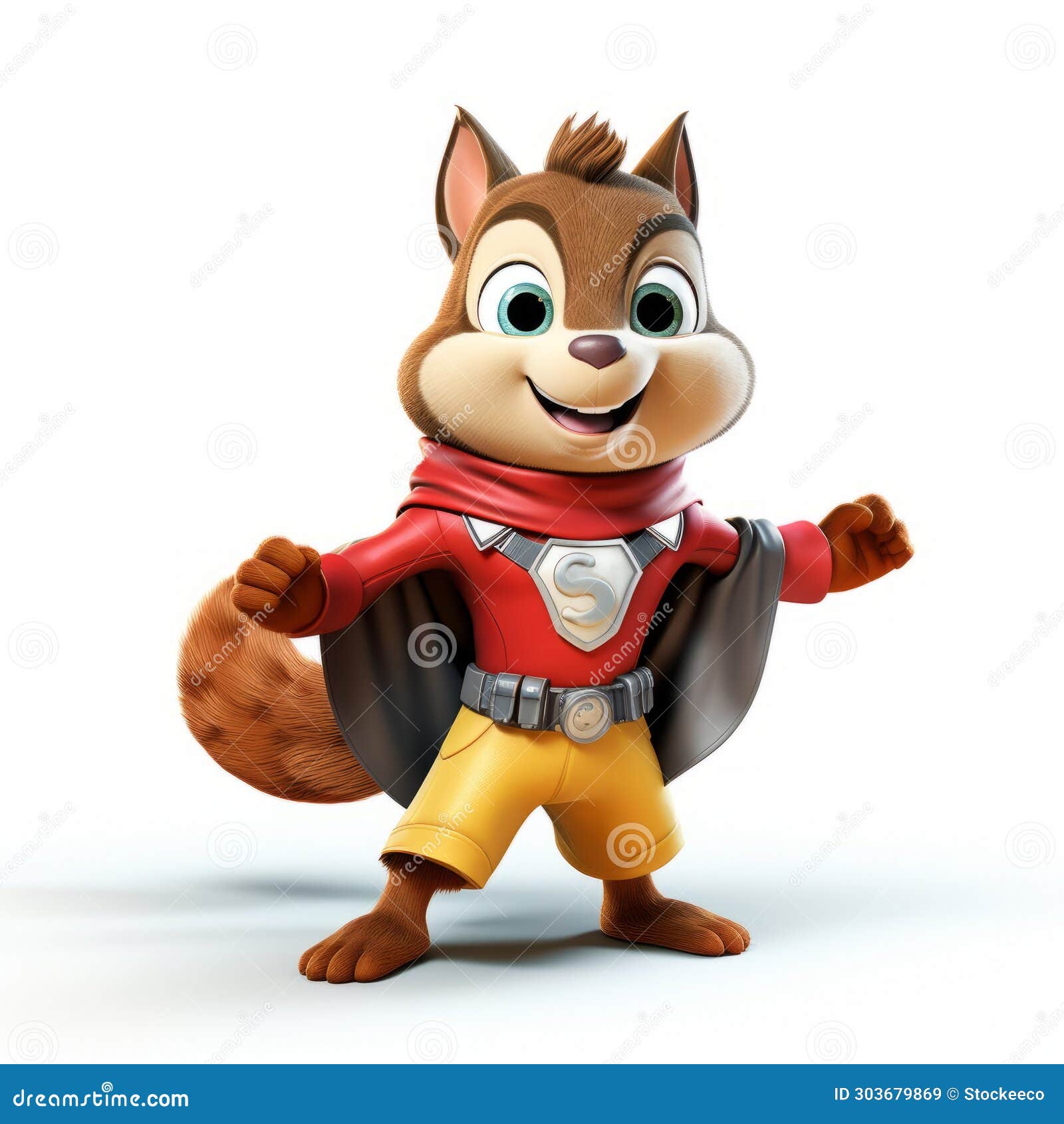 3d Alvin And The Chipmunks Illustration Model On White Background ...