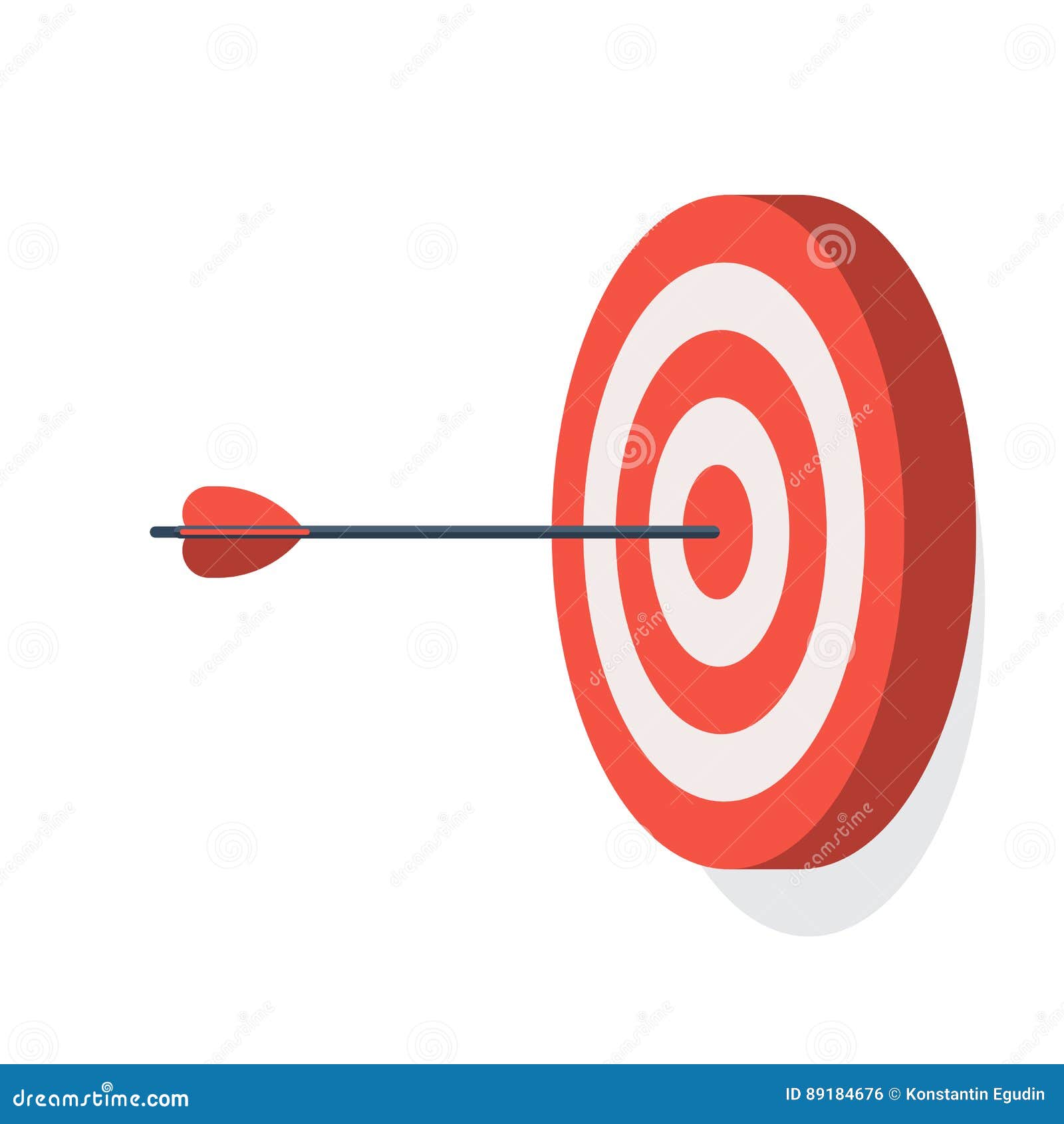 Alvo com seta ilustração do vetor. Ilustração de habilidade - 89184676