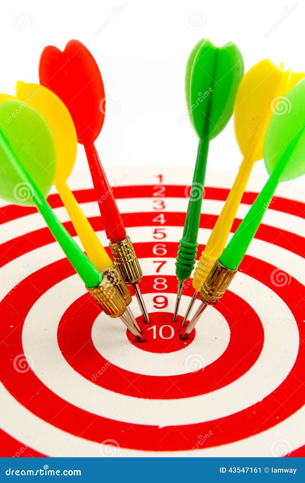 Alvo Verde E Amarelo Do Dardo 2 Da Cor Exatamente Imagem de Stock ...