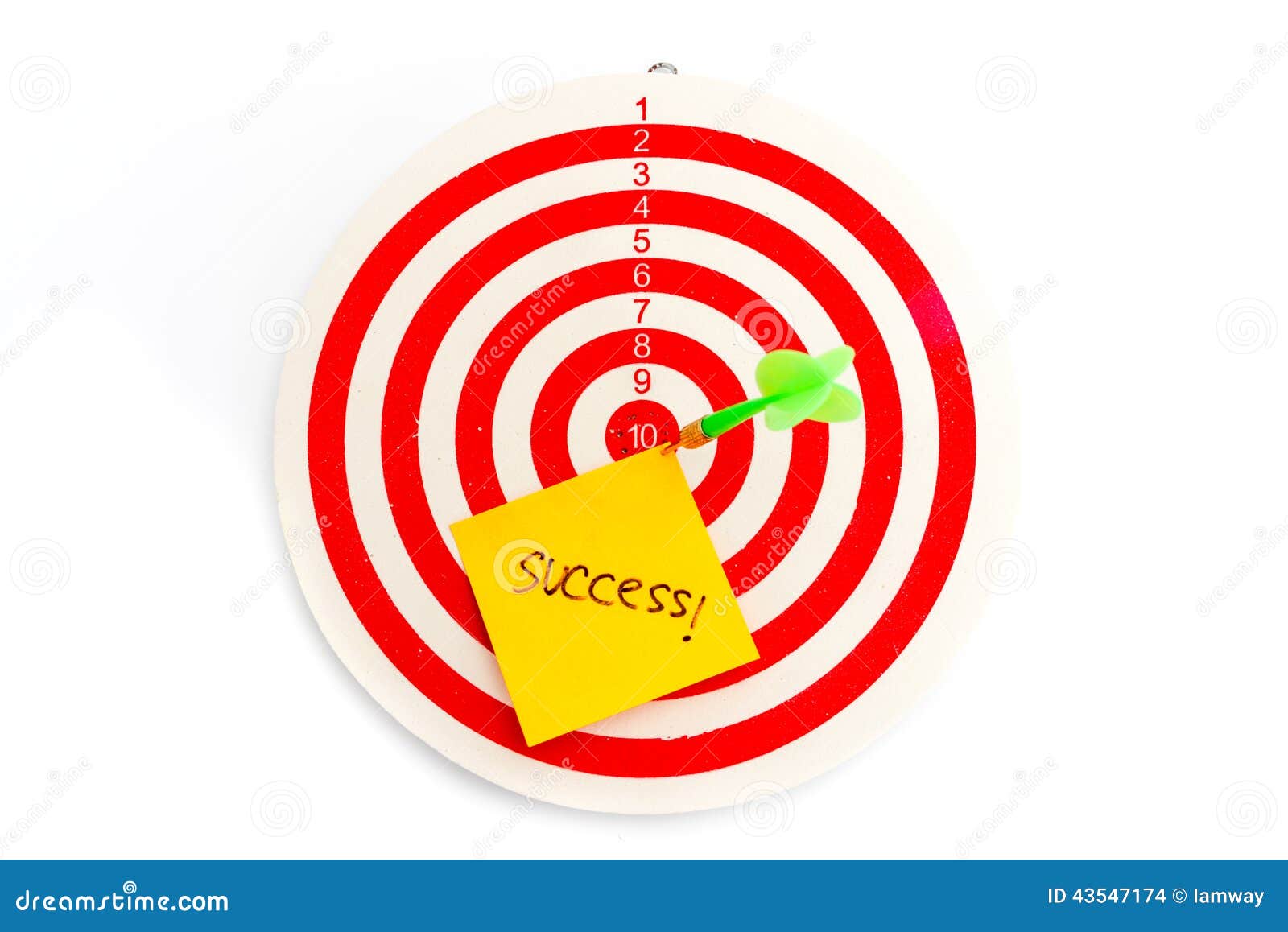 Alvo Verde E Amarelo Do Dardo 2 Da Cor Exatamente Com Sucesso Do Texto ...