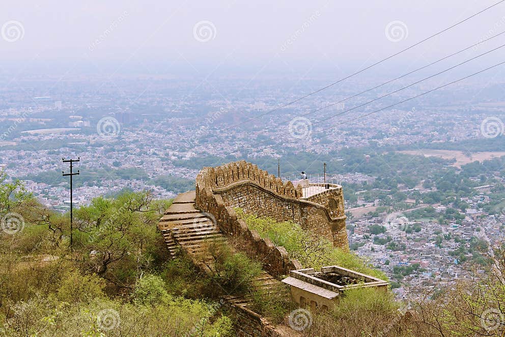 Alwar fort stock image. Image of historical, alwar, rajasthan - 73817105