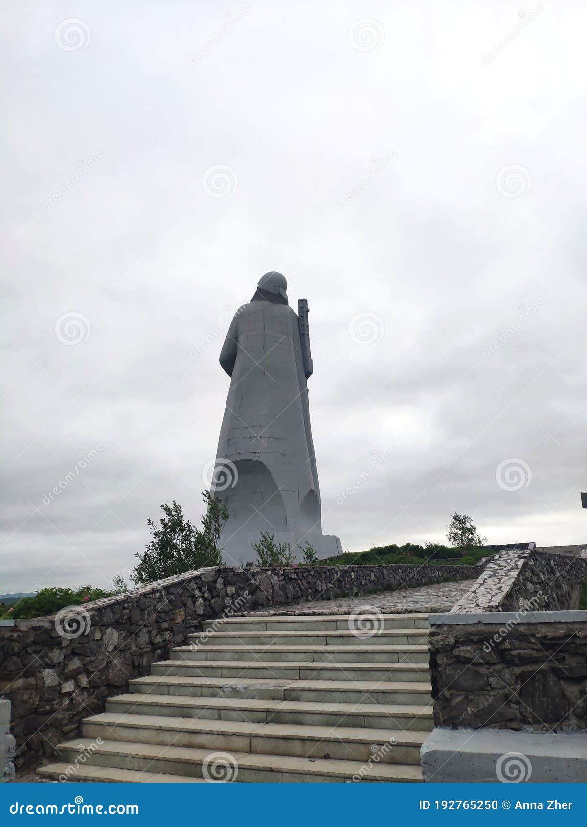 Alyosha Monument In Front, And You Can See How Tall It Is. It`s A ...