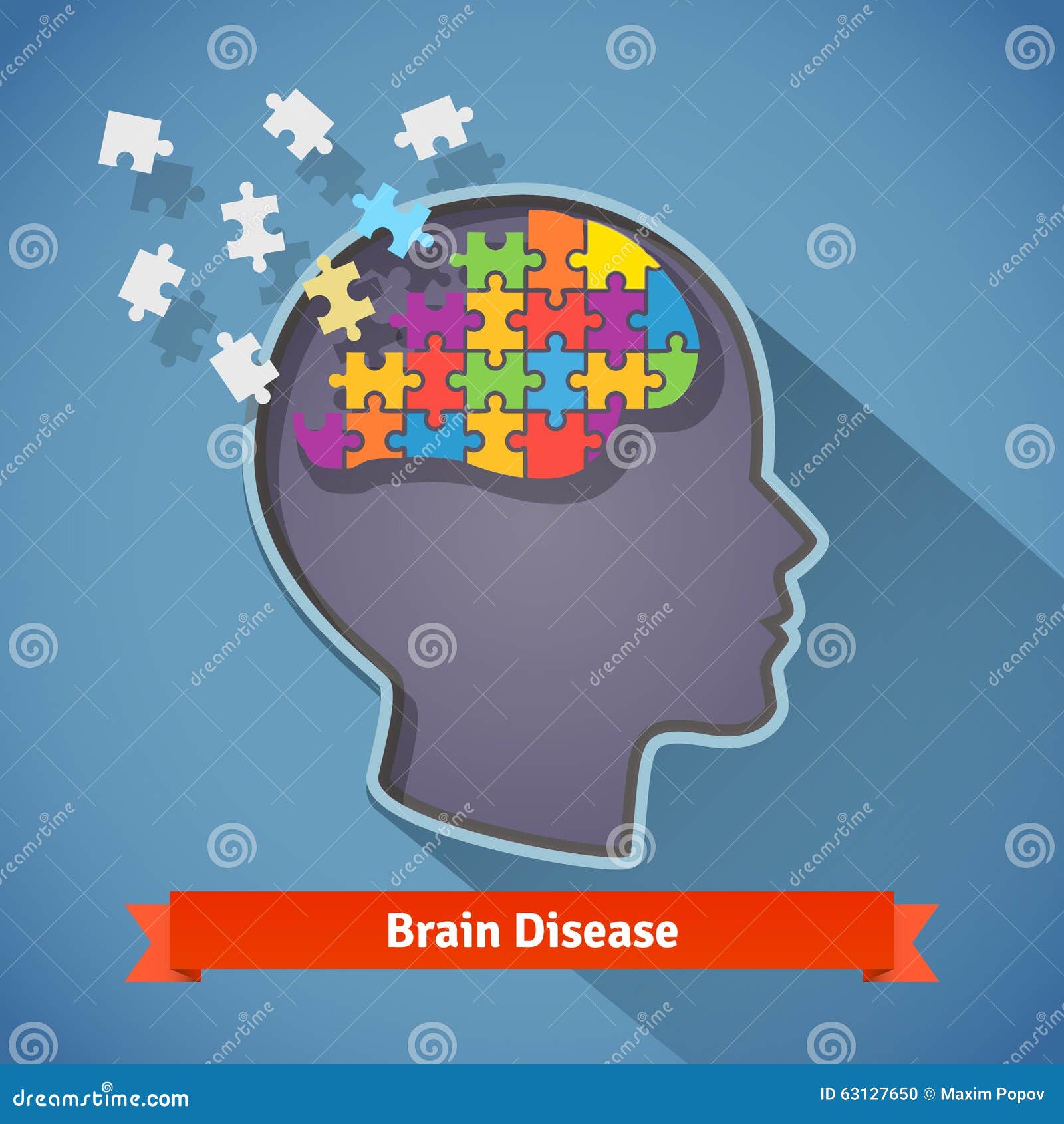 Brain Disease Prevention Treatment Landing Page Cartoon Vector ...