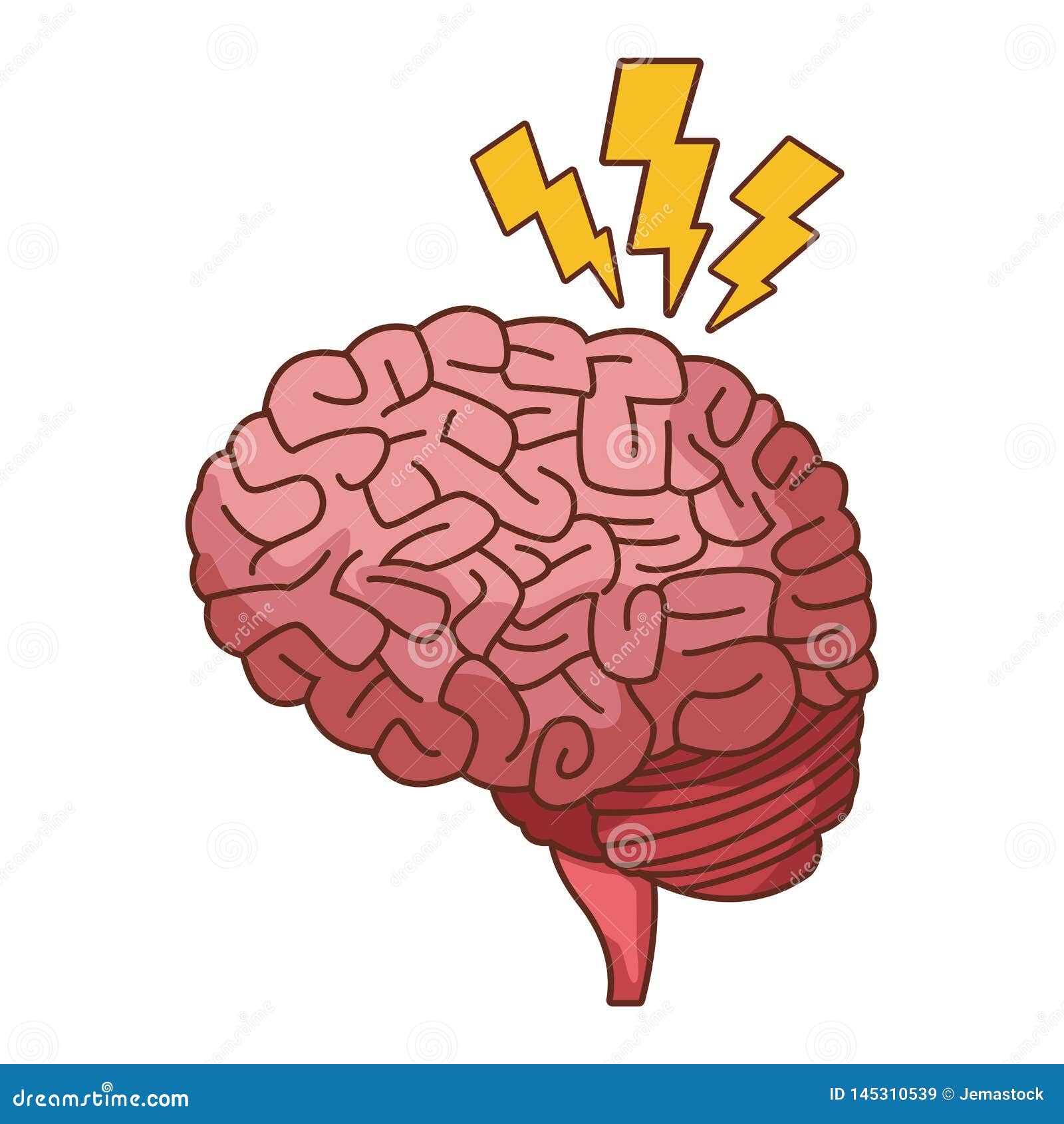 Alzheimer Brain Disease, Mental Problems Concept Vector Illustration ...