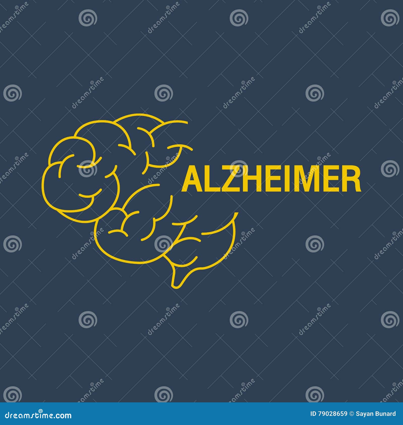 ALZHEIMER logo vector icon stock vector. Illustration of vector - 79028659