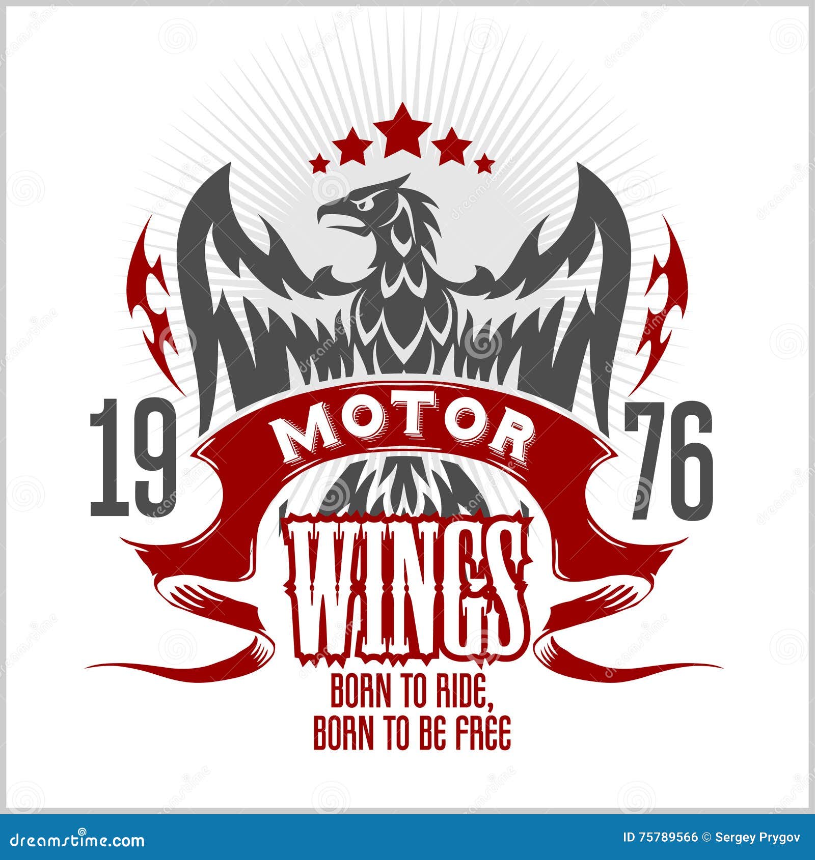 Américain Eagle Motorcycle Club Emblem Illustration de Vecteur ...