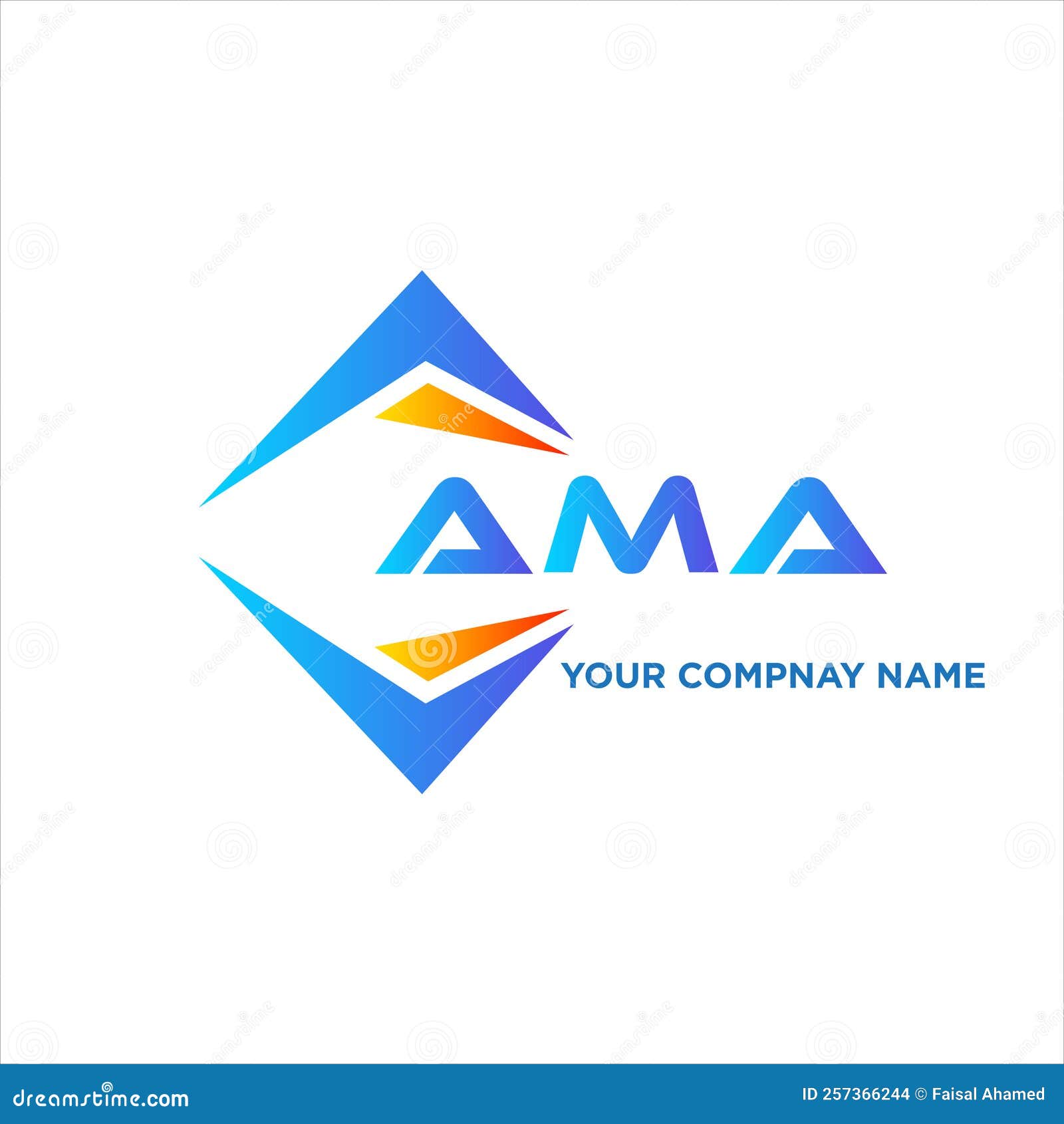 AMA Abstract Technology Logo Design on White Background. AMA Creative ...