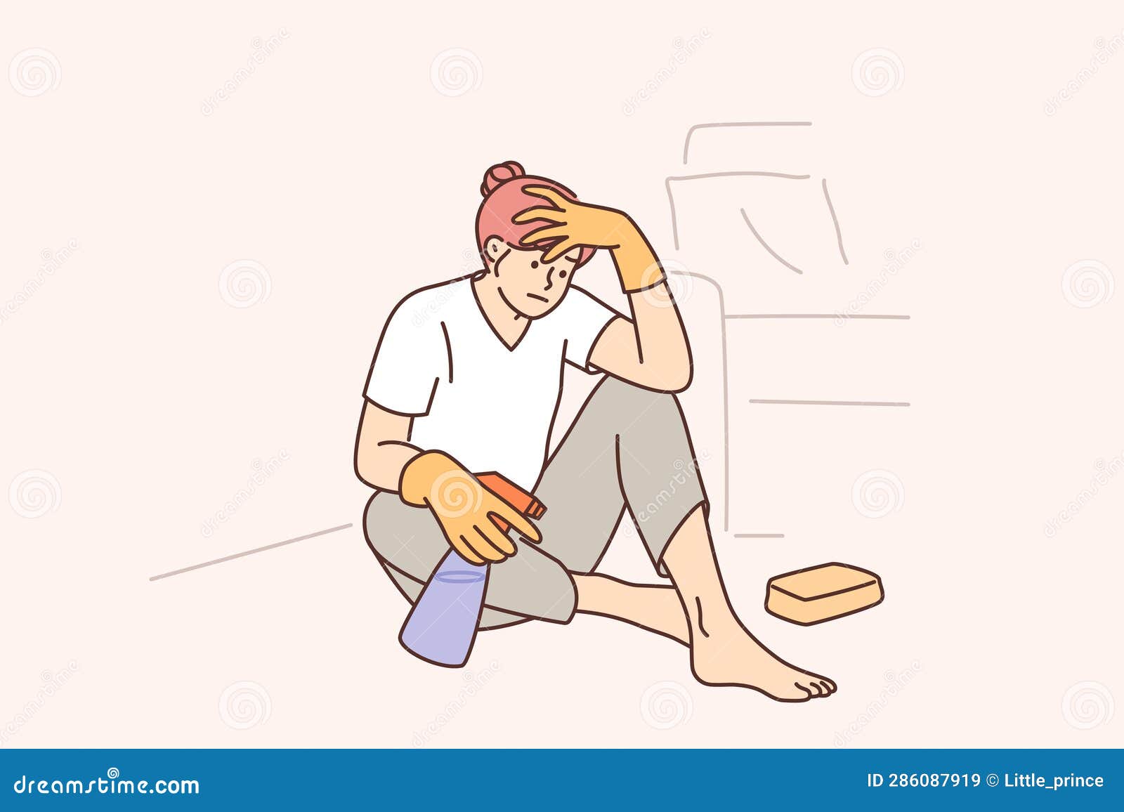 Ama De Casa Mujer Limpiando La Ropa Tratando De Limpiar La Mancha De La ... Ama De Casa Mujer Limpiando La Ropa Tratando De Limpiar La Mancha De La ...