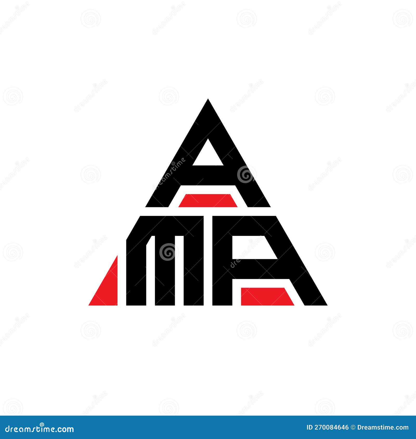 AMA Triangle Letter Logo Design with Triangle Shape. AMA Triangle Logo ...