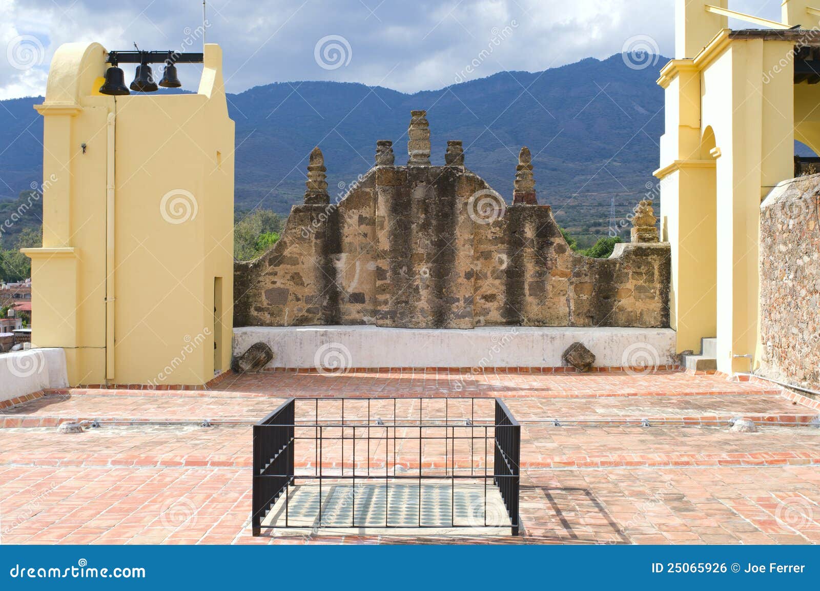Amacueca Convent Rooftop and Mountains Stock Photo - Image of jalisco ...