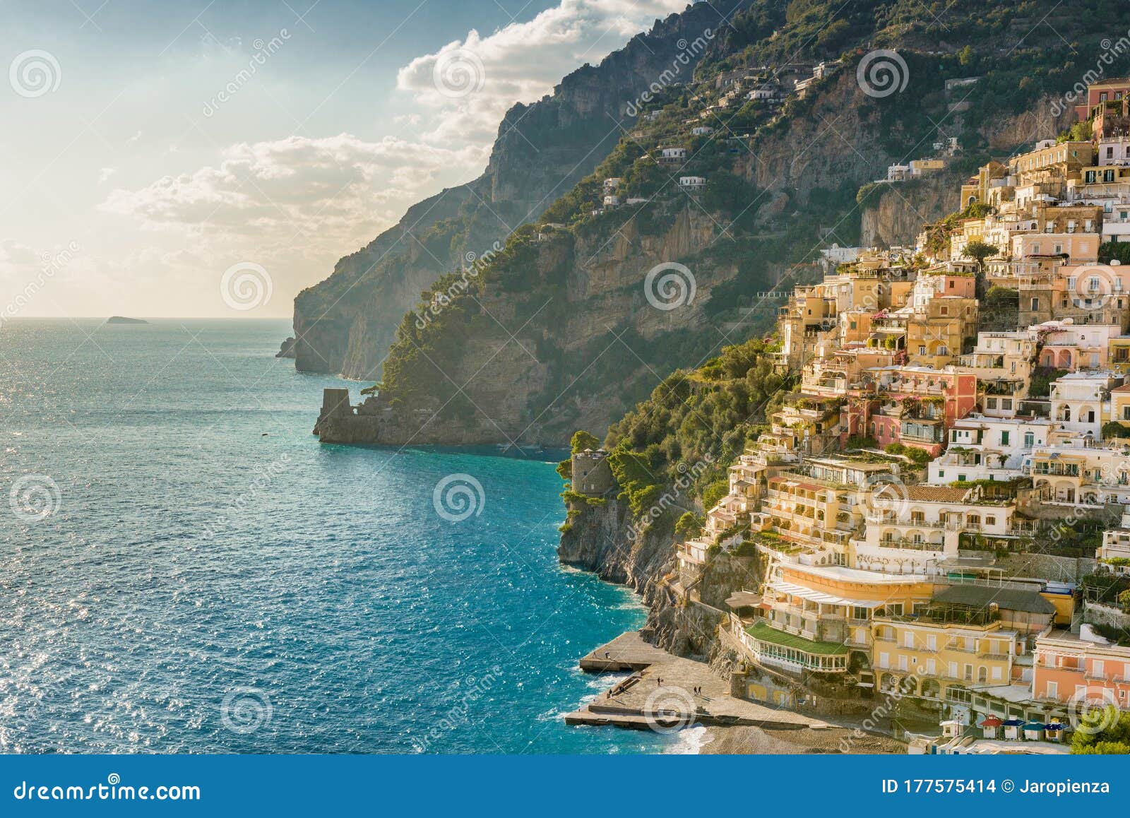 Amalfi Coast in Wonderful Light and Colours Stock Photo - Image of ...