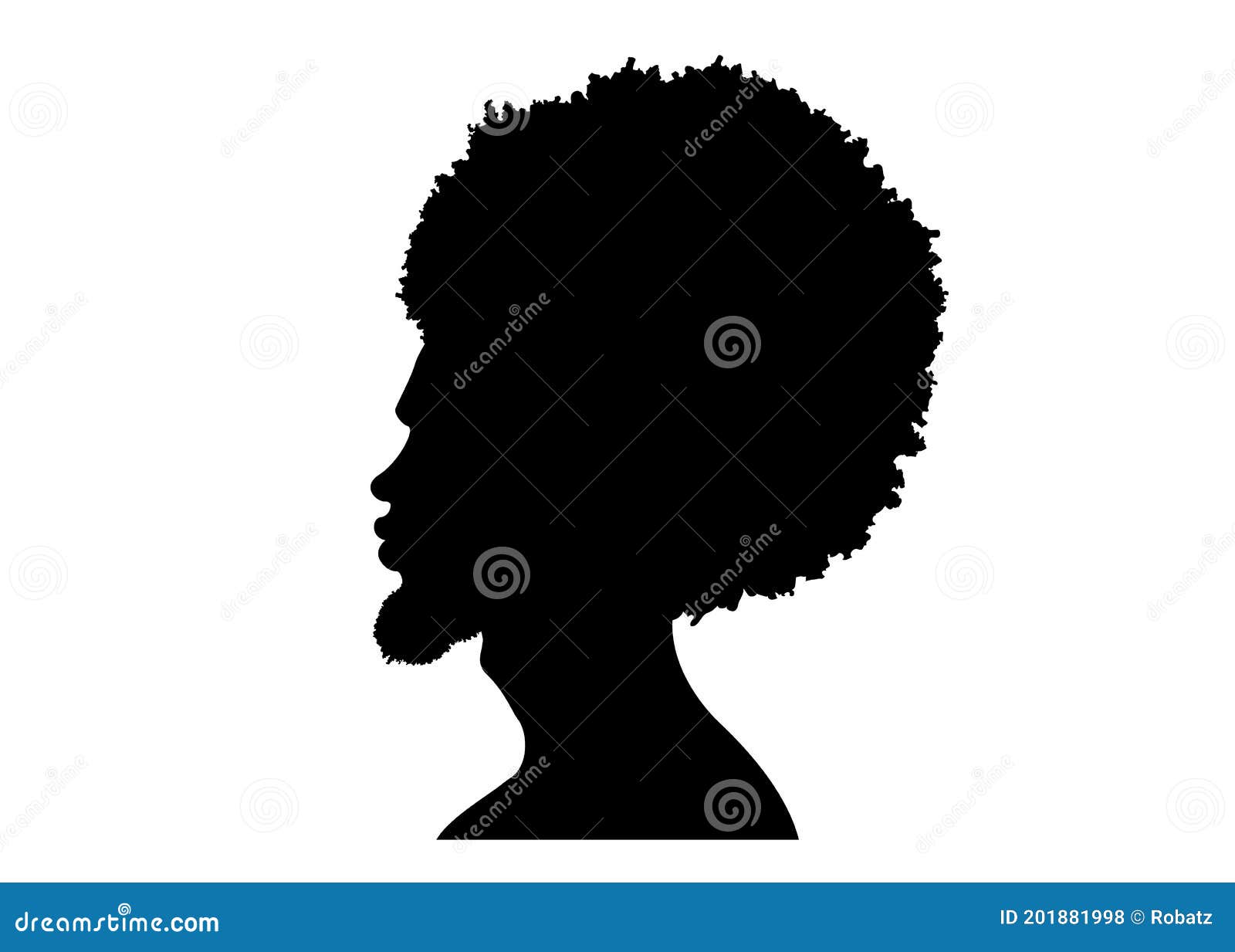 Afro Man Silhouette Cartoon Vector | CartoonDealer.com #200374939