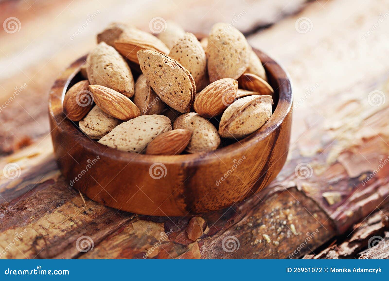 Amandelen stock foto. Image of hout, eten, amandel, voedsel - 26961072