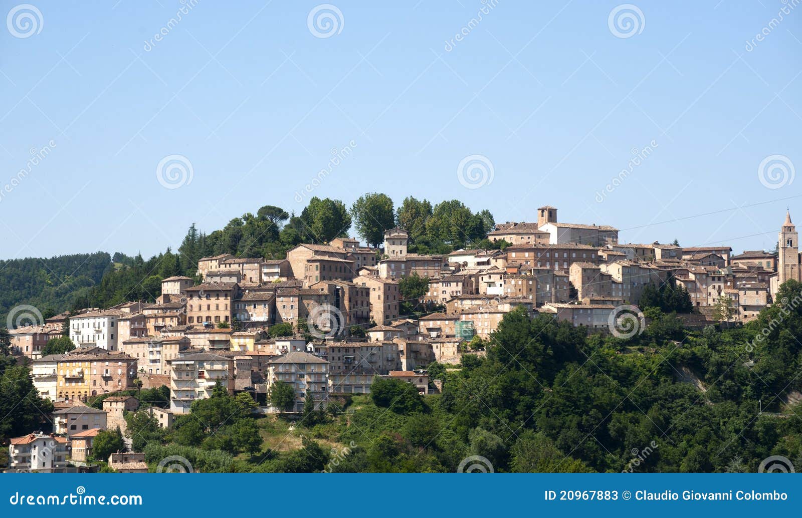Amandola (Marches, Italy) - Old Town Stock Image - Image of hill, color ...