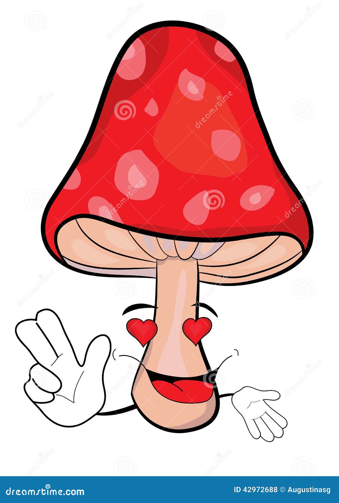 Amanita cartoon stock illustration. Illustration of character - 42972688