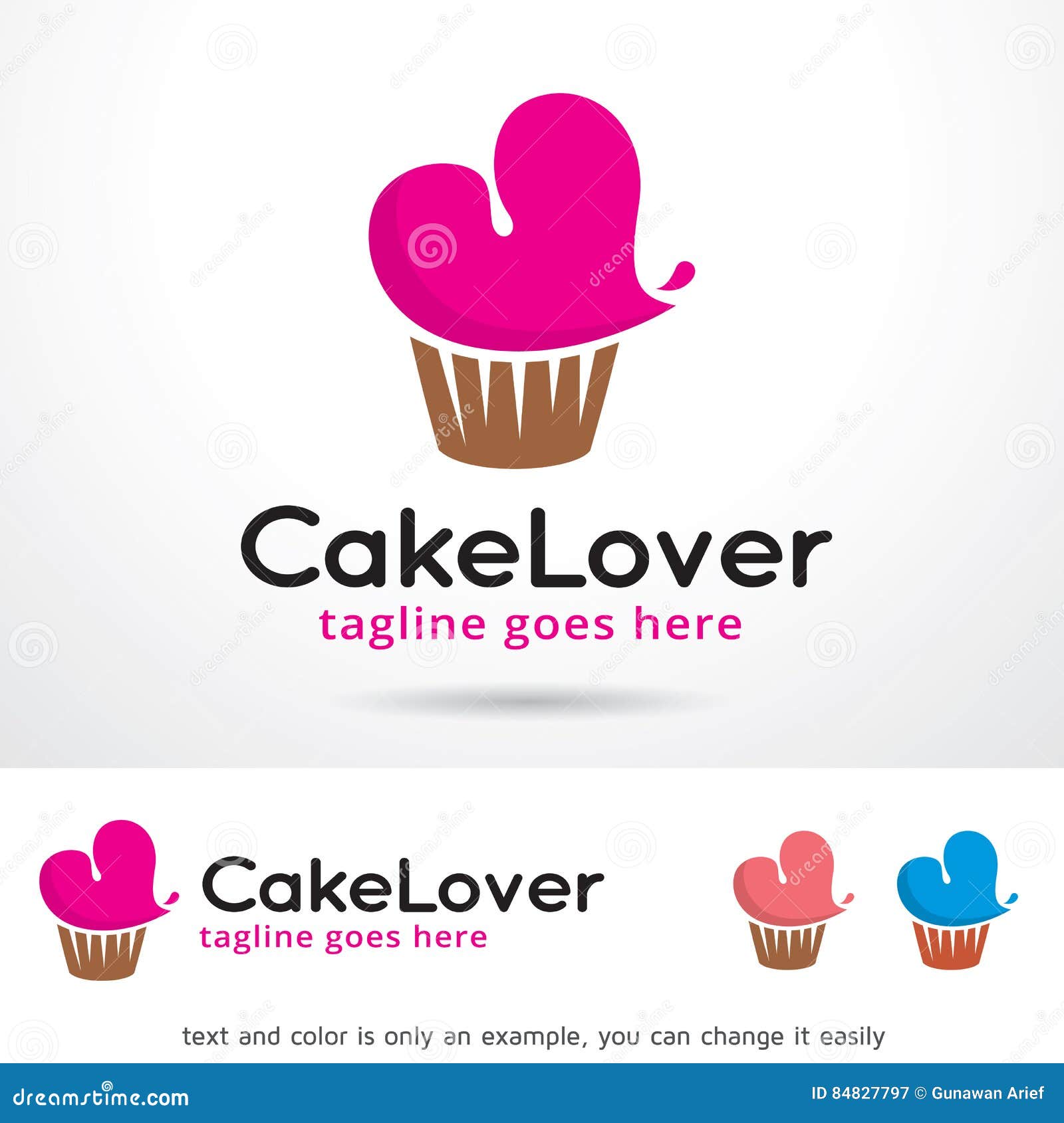 Amante Logo Template Design Vetora Do Bolo Ilustração do Vetor ...