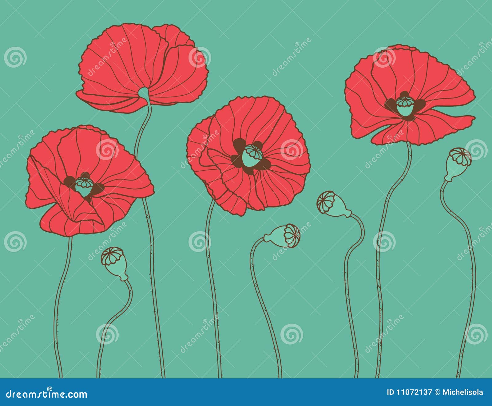 Amapola - Ilustración Del Vector Ilustración del Vector - Ilustración ...