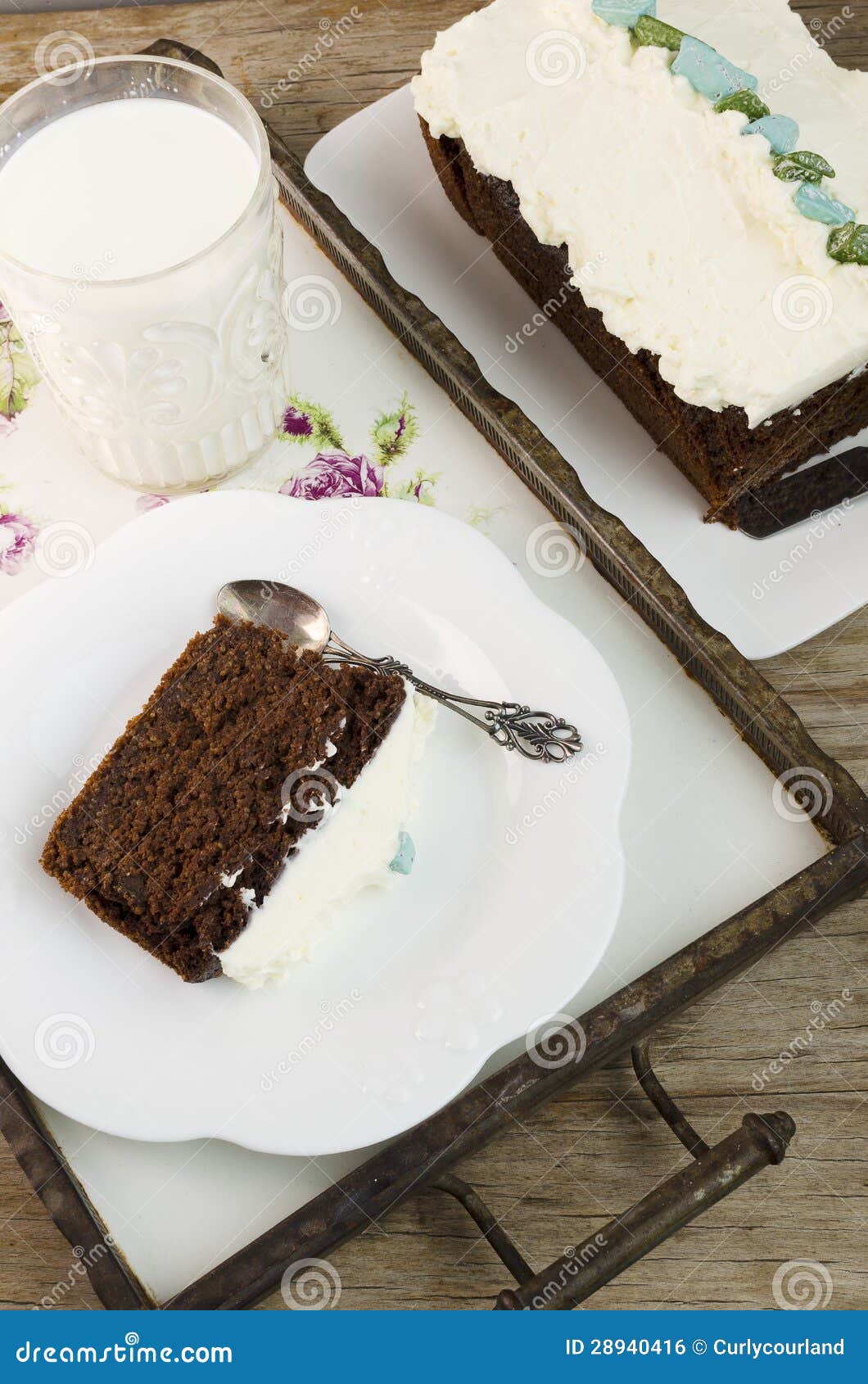 Amaranth Brownie Chocolate Cake Stock Photo - Image of dinner ...