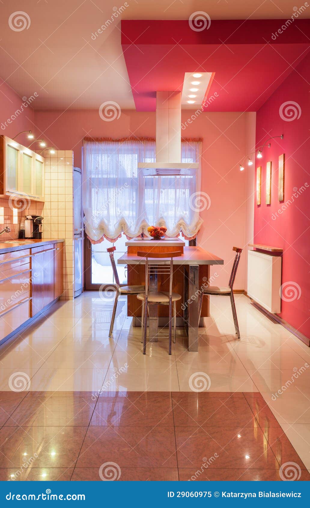 Amaranth House - Sweet Kitchen Stock Image - Image of counter, interior ...