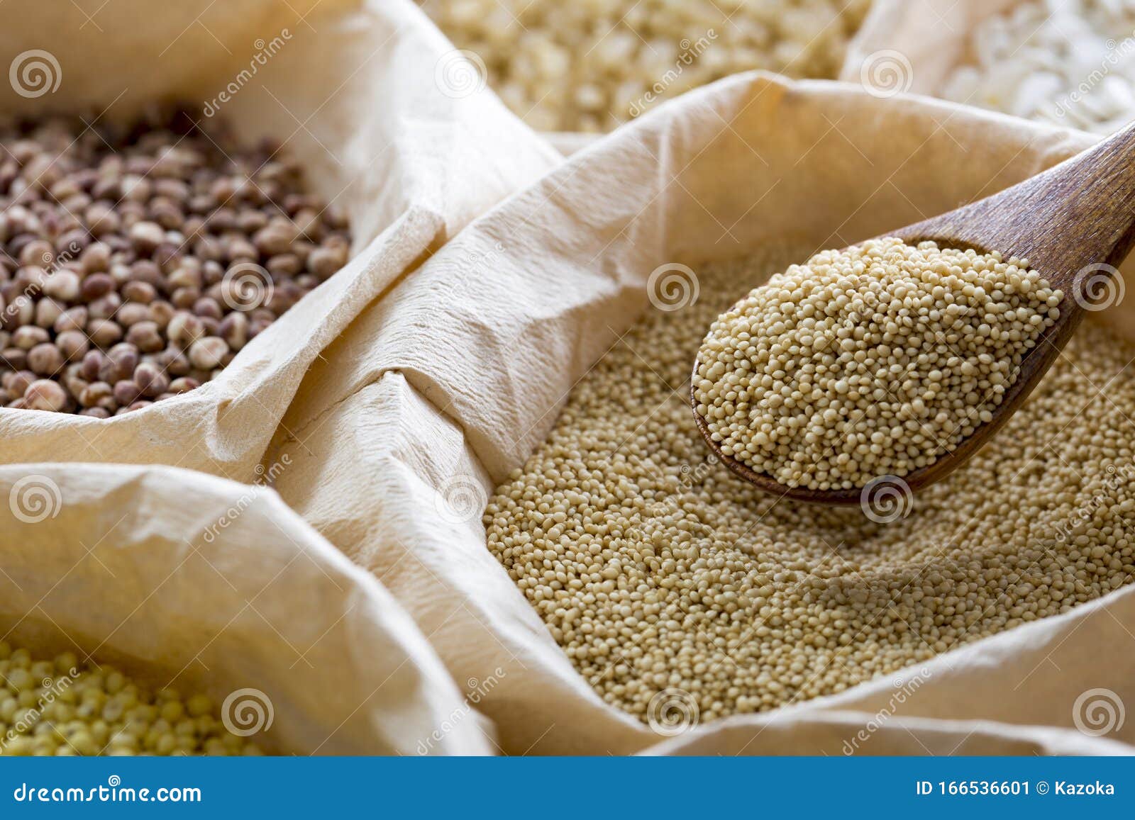 Amaranth in a paper bag stock image. Image of close - 166536601