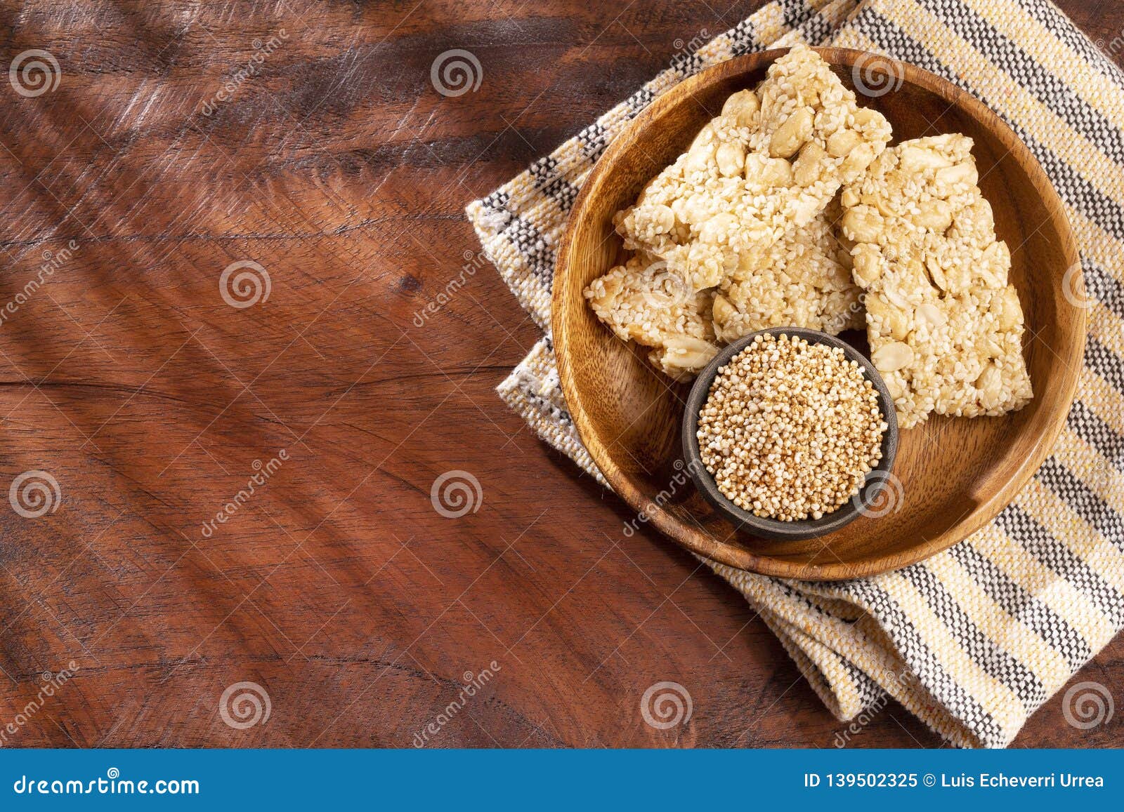 Popped Amaranth Grain and Bars - Amaranthus. Text Space Stock Image ...