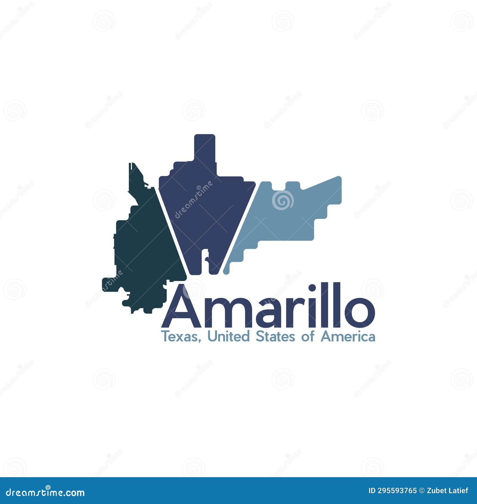 Amarillo City Map Geometric Creative Logo Stock Vector - Illustration ...