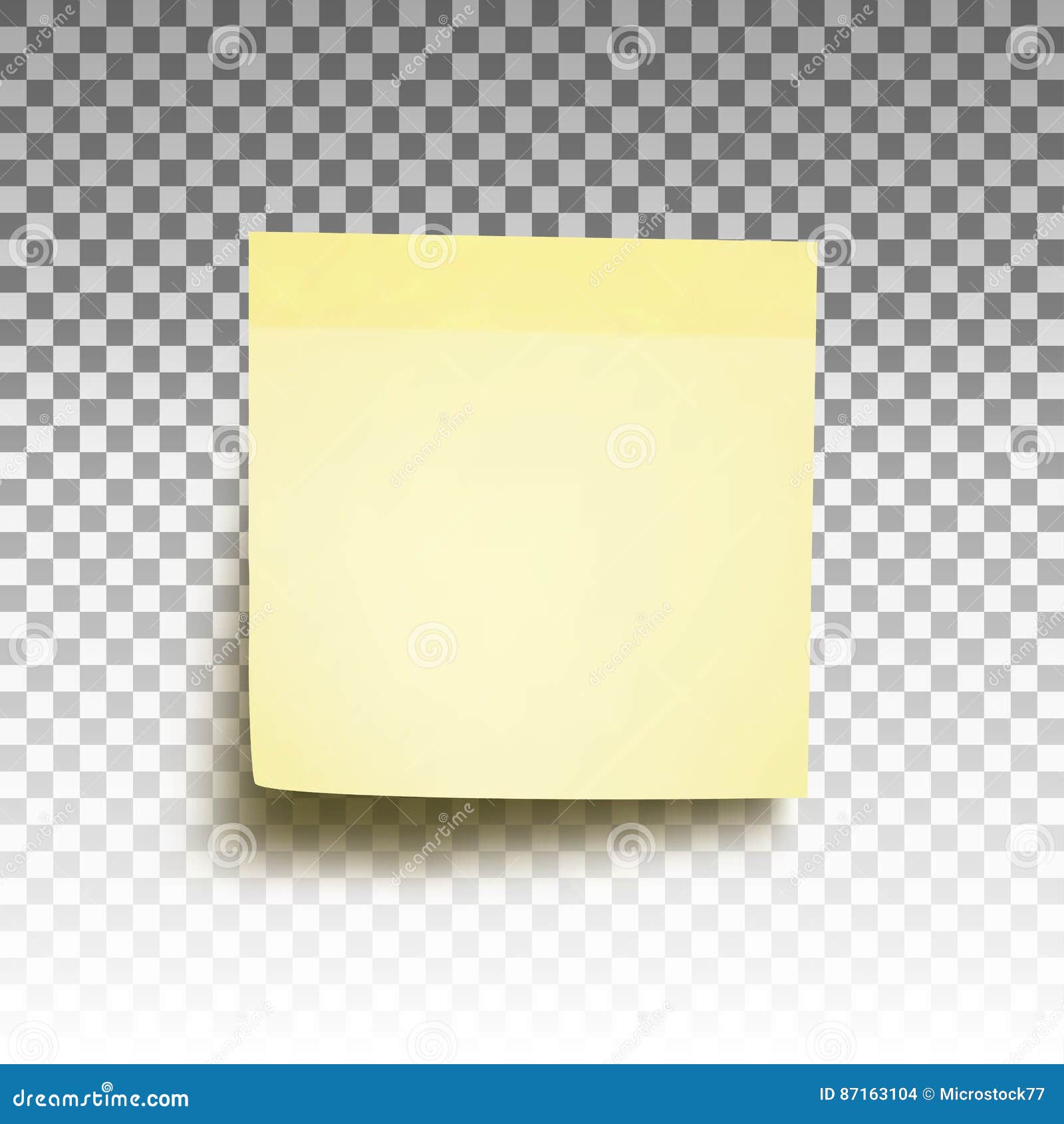 Amarillo Pegajoso De La Nota Del Post-it Ilustración del Vector ...