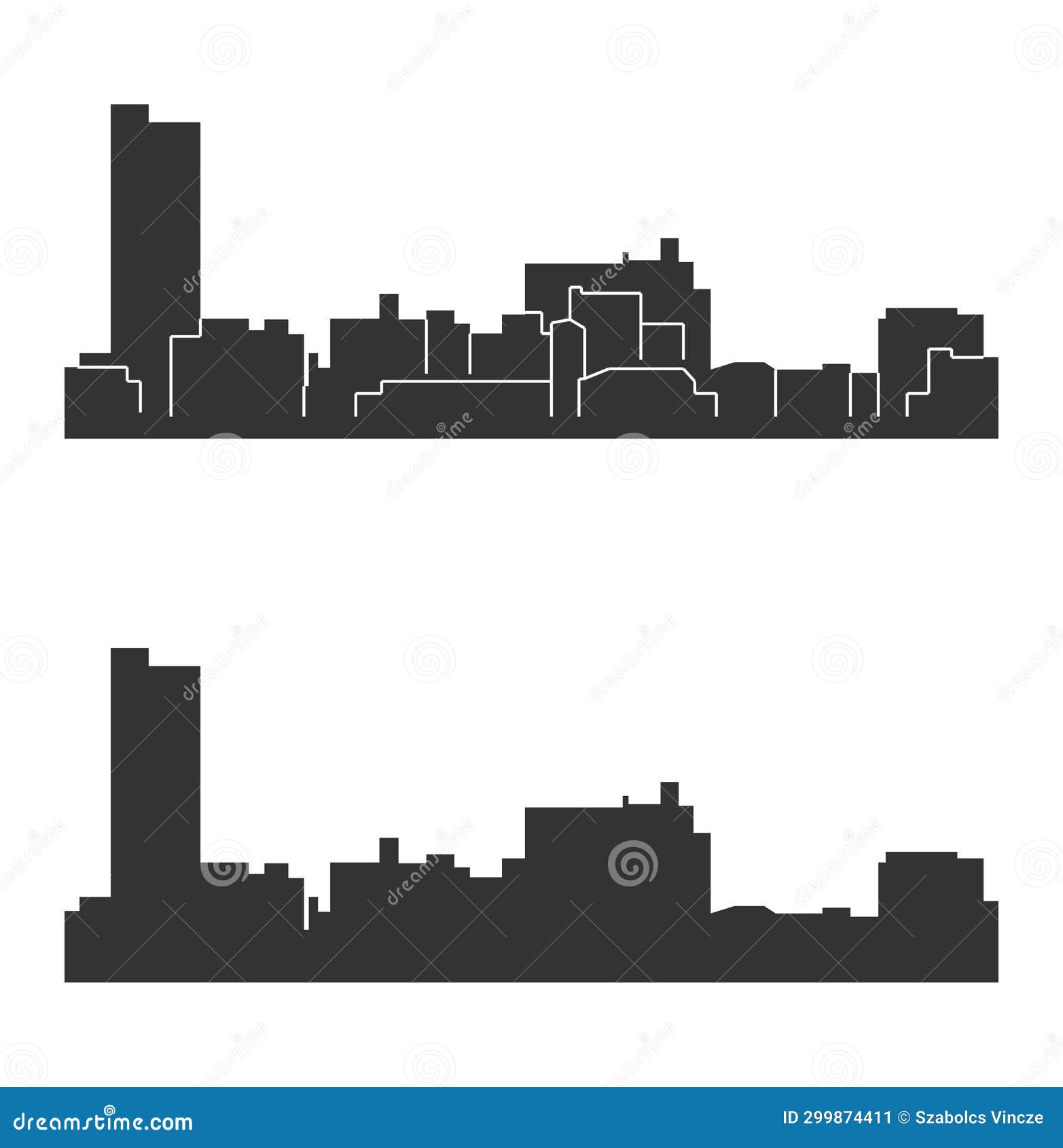 Amarillo Texas. City Skyline. Silhouette City. Design Vector. Famous ...
