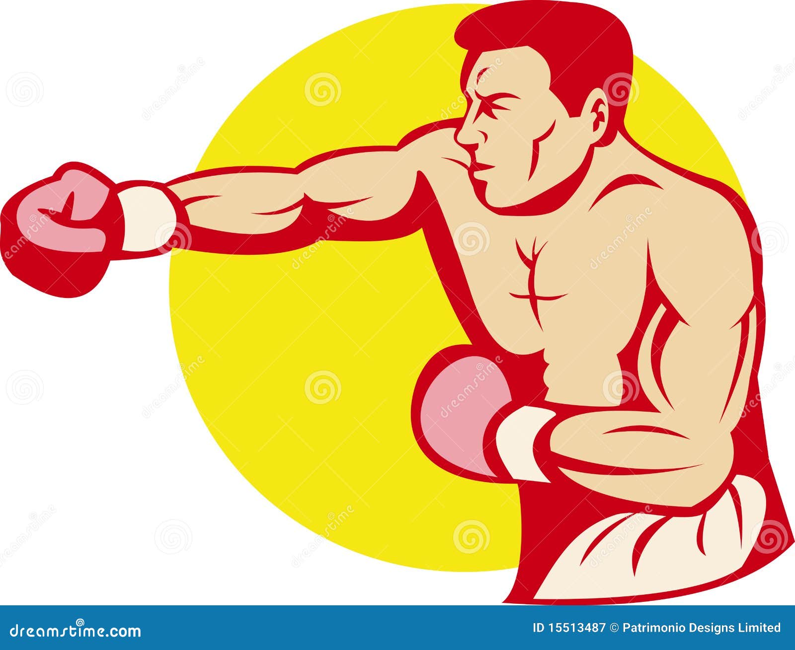 Amateur Boxer Boxing Cartoon Vector Illustration | CartoonDealer.com ...