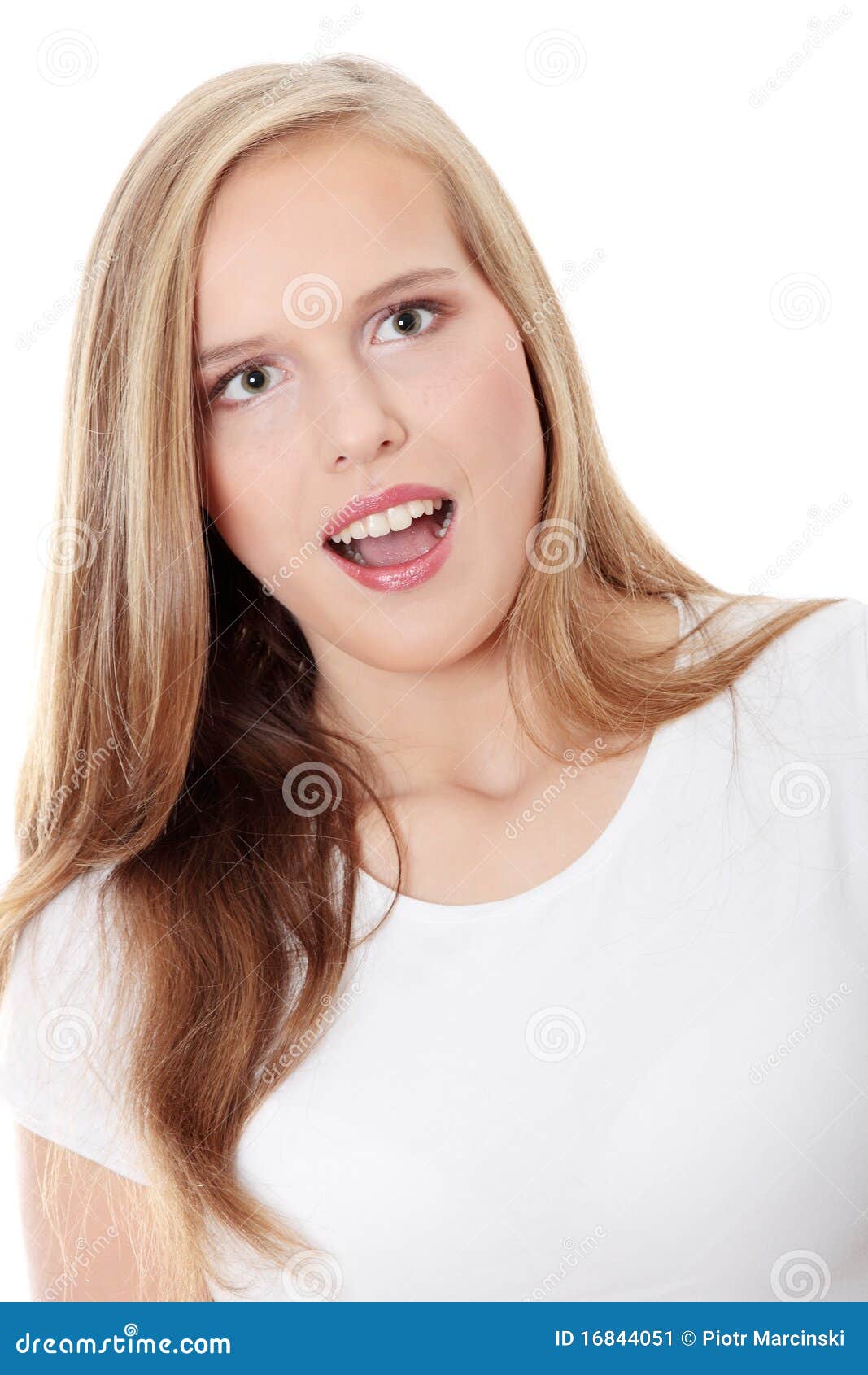 Amazed stock image. Image of head, cute, blonde, hush - 16844051