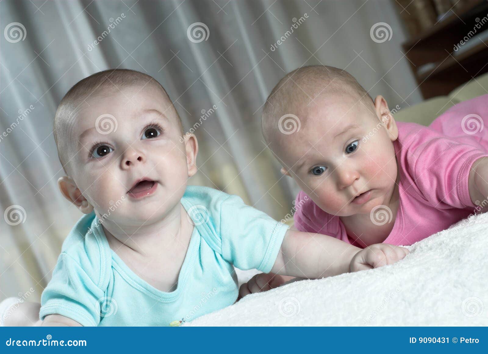 Amazed babies stock image. Image of brother, friends, baby - 9090431
