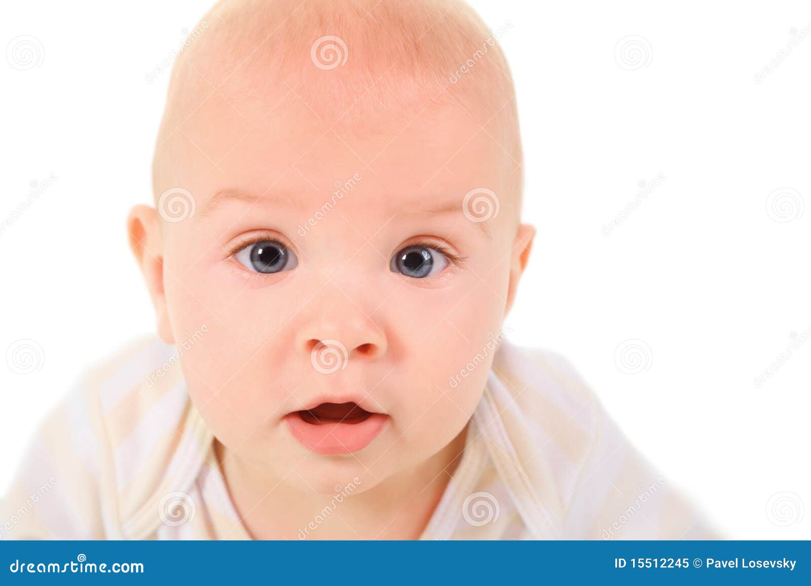 Amazed Baby is Creeping on All Fours, Looking. Stock Image - Image of ...